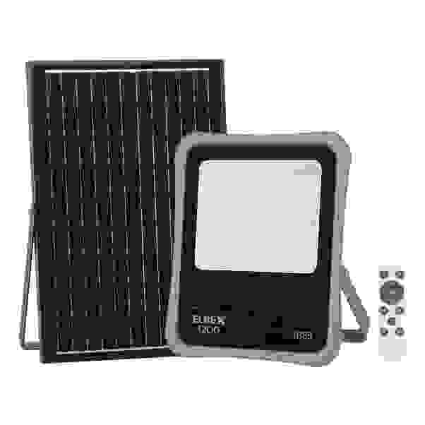 PROIETTORE SOLARE ELBEX 1200lm 4000K CO PANNELLO SOLARE E TELECOMANDO IP65