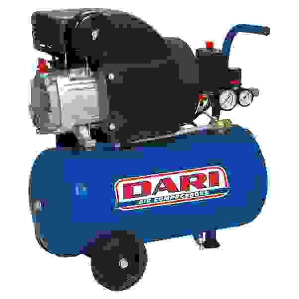 COMPRESSORE 24 l DARI 2 hp LUBRIFICATO SMART24/210 PRESSIONE 8 bar ARIA ...