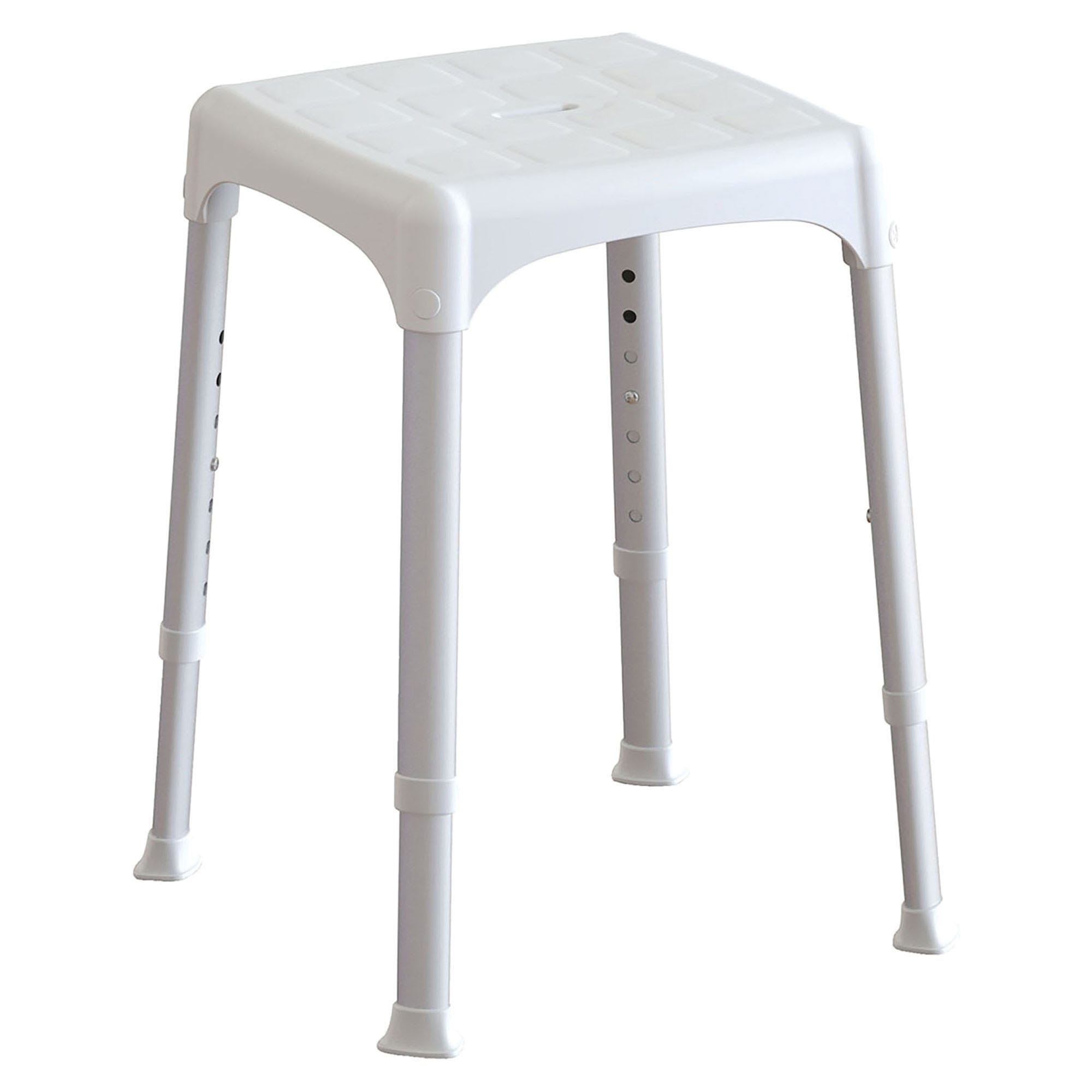 SGABELLO REGOLABILE BIANCO 30,5x30,5 cm ALTEZZA DA 39 A 54 cm