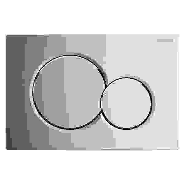 PLACCA WC GEBERIT UNICA MODELLO SIGMA01 2 PULSANTI CROMO PER CASSETTE INCASSO MURO