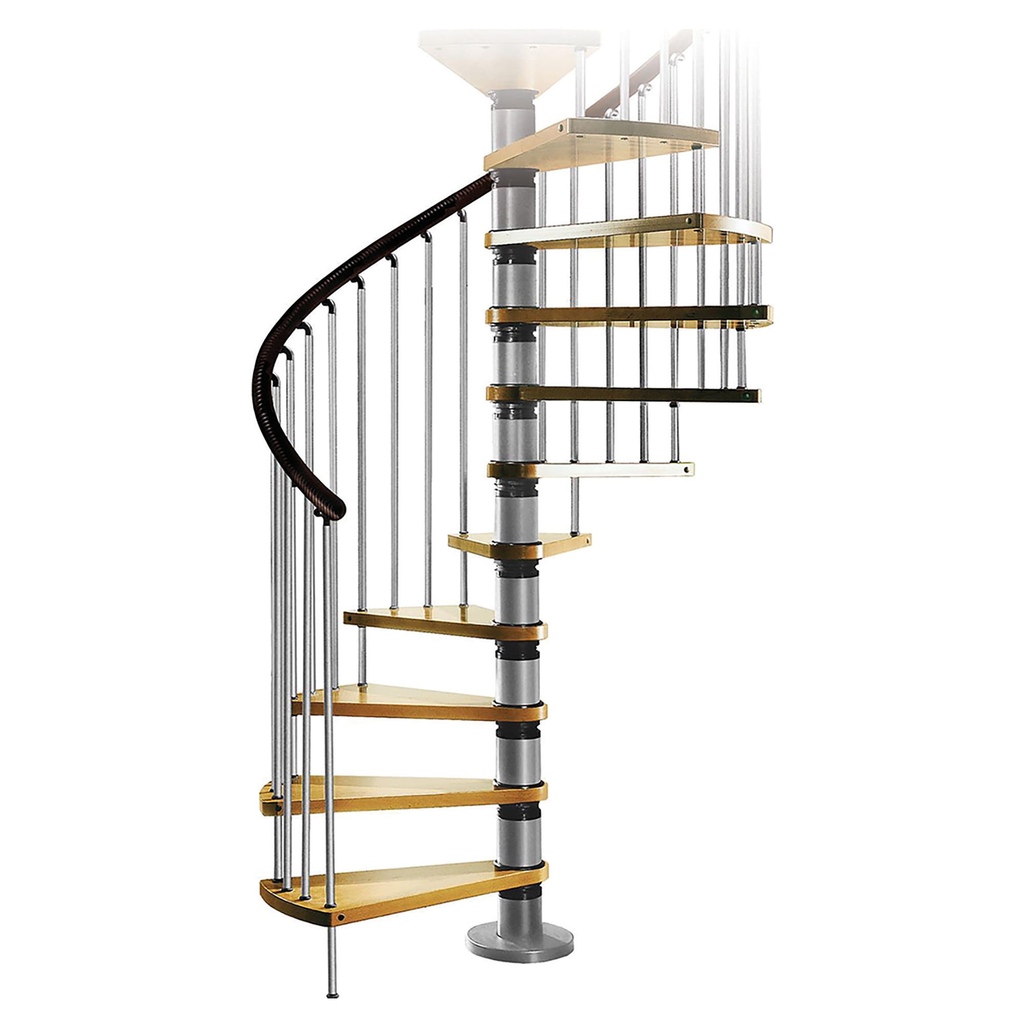 SCALA A CHIOCCIOLA ROUND Ø 120 cm 13 GRADINI IN LEGNO DI FAGGIO ...