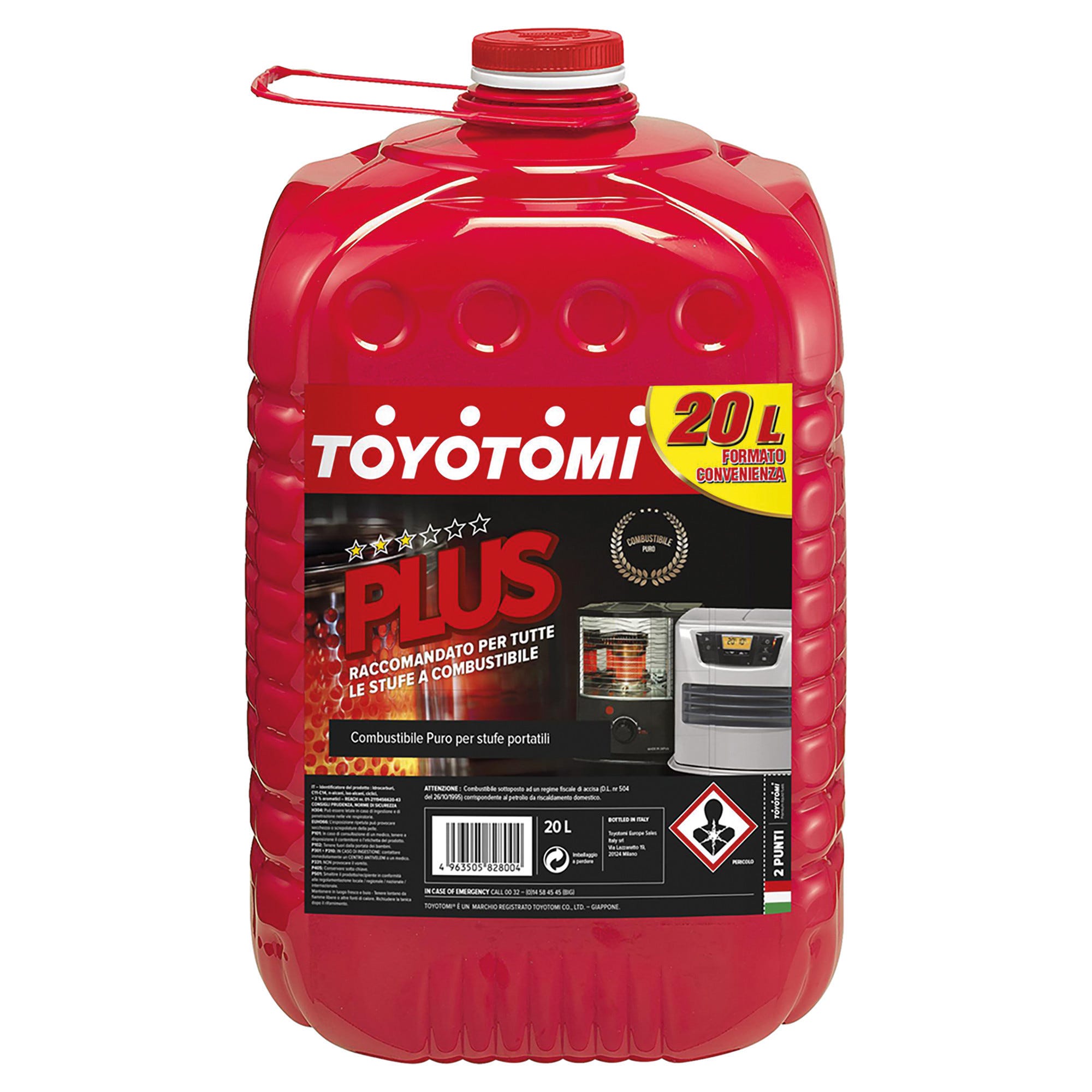 COMBUSTIBILE IDROCARBURICO TOYOTOMI PLUS 20 l PER STUFE A STOPPINO E ELETTRONICHE