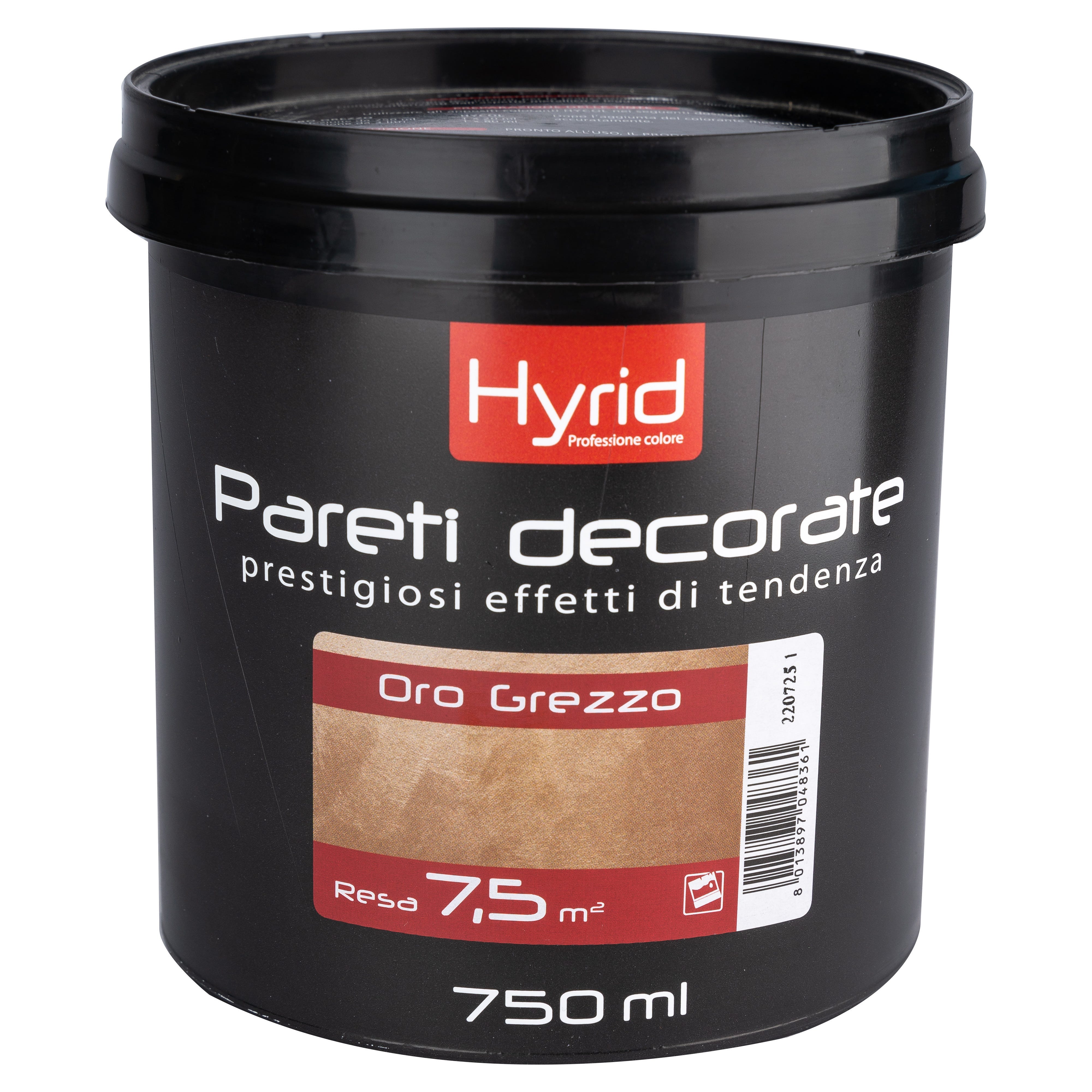 FINITURA ORO GREZZO HYRID 0,75 l ALL'ACQUA 10 m² CON 1 l A 2 MANI