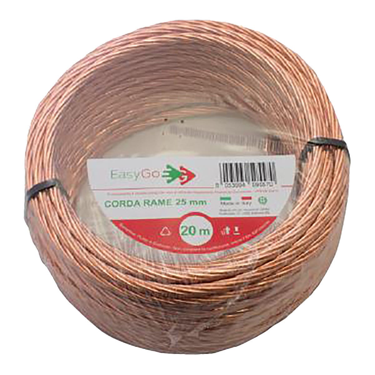 TRECCIA DI RAME 25 mmq MATASSA 20 m