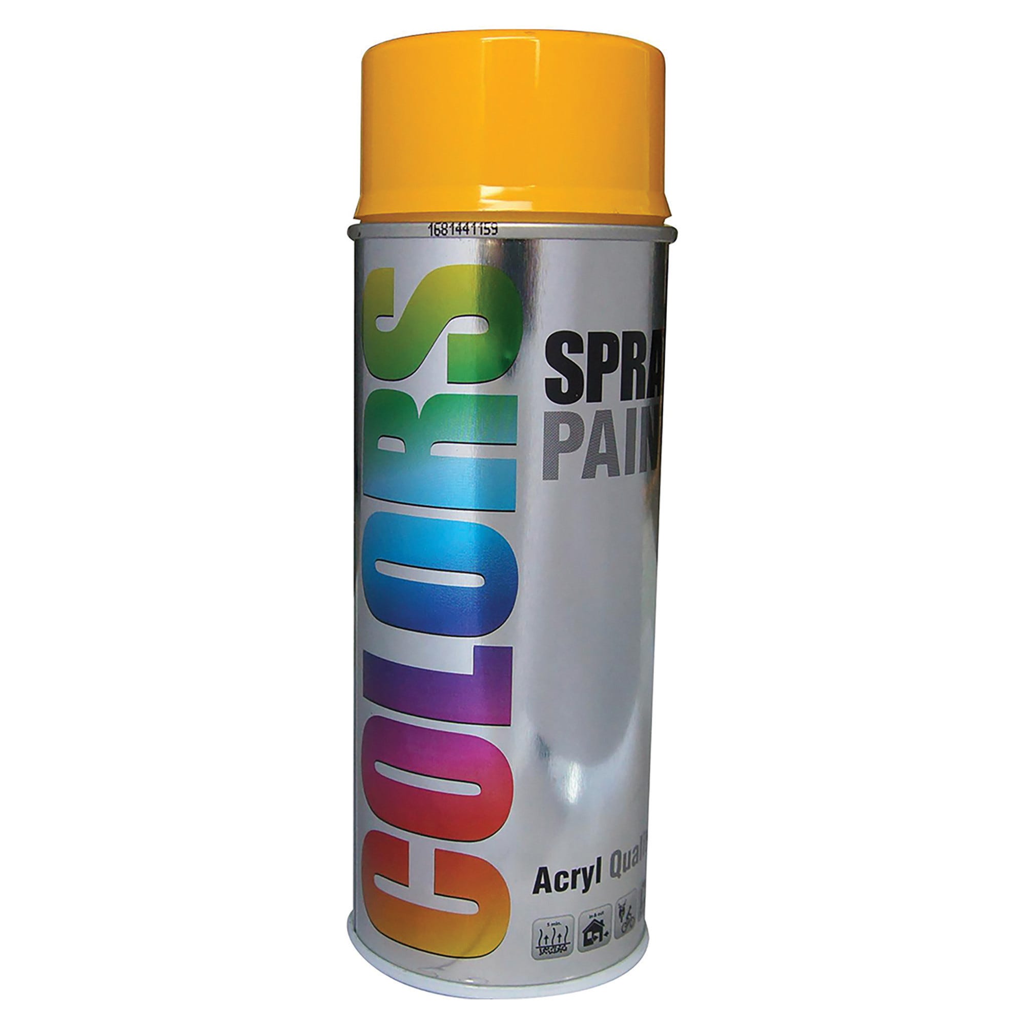 SMALTO SPRAY COLORS MOTIP RAL 1003 GIALLO SEGNALE 400 ml 2 - 4 m² CON 1 l