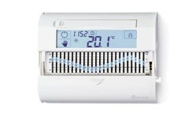 CRONOTERMOSTATO FINDER GIORNALIERO DIGITALE A CURSORI DA PARETE COLORE BIANCO