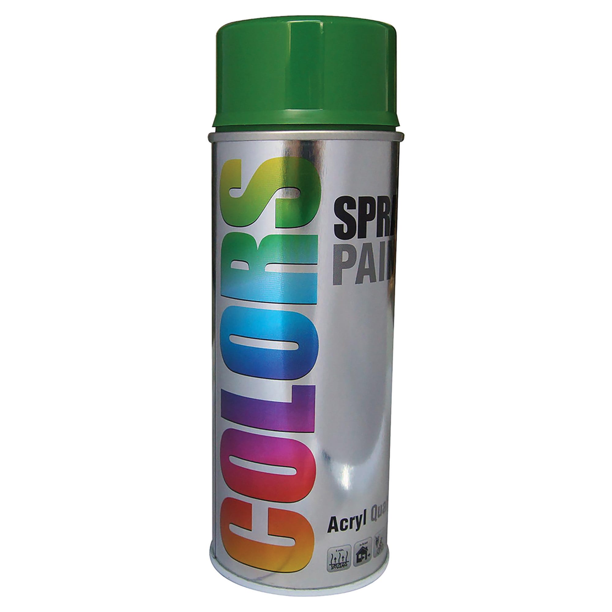 SMALTO SPRAY COLORS MOTIP RAL 6001 VERDE SMERALDO 400 ml 2 - 4 m² CON 1 l