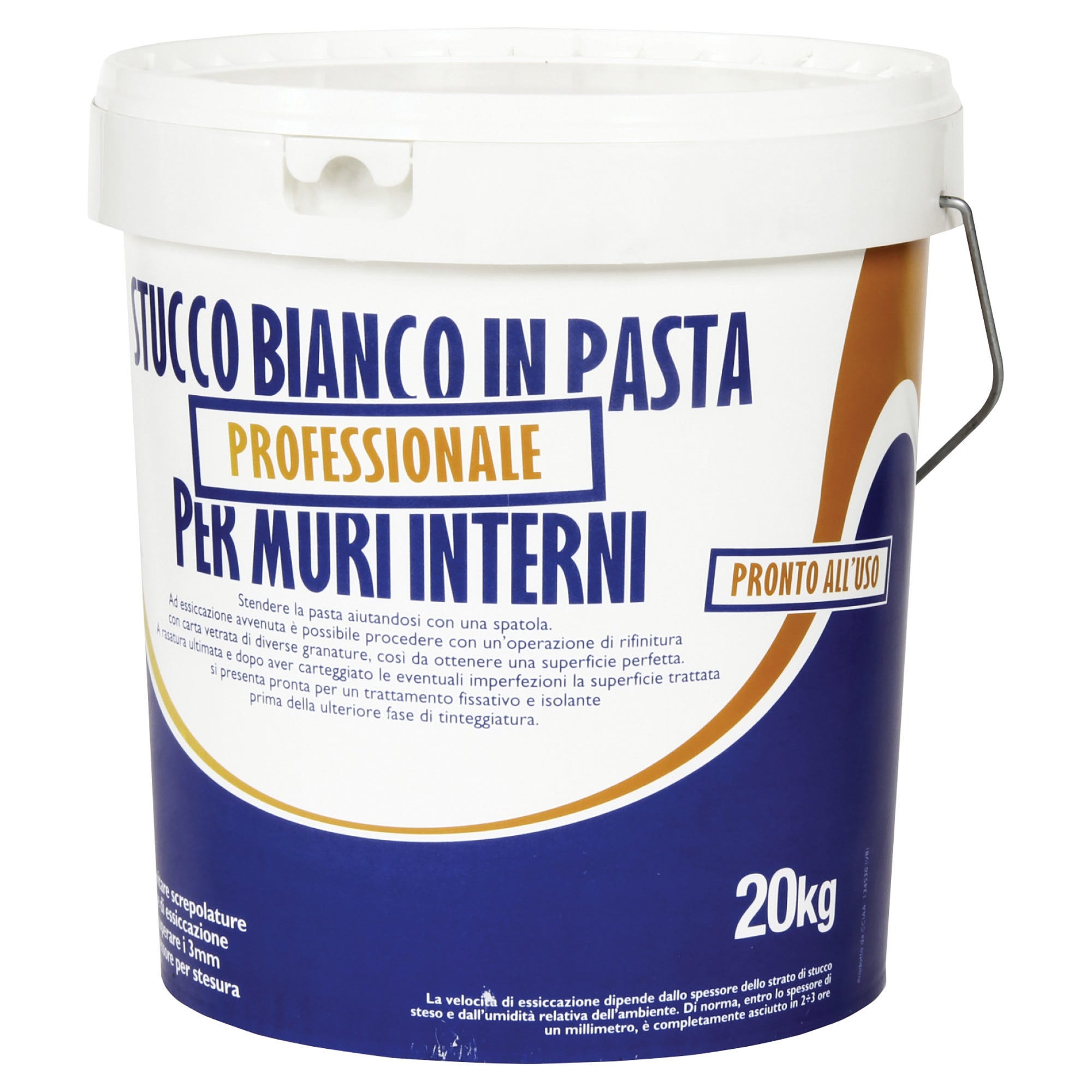 STUCCO IN PASTA PROFESSIONALE CIPIR 20 kg BIANCO MURI E LEGNO PER INTERNO