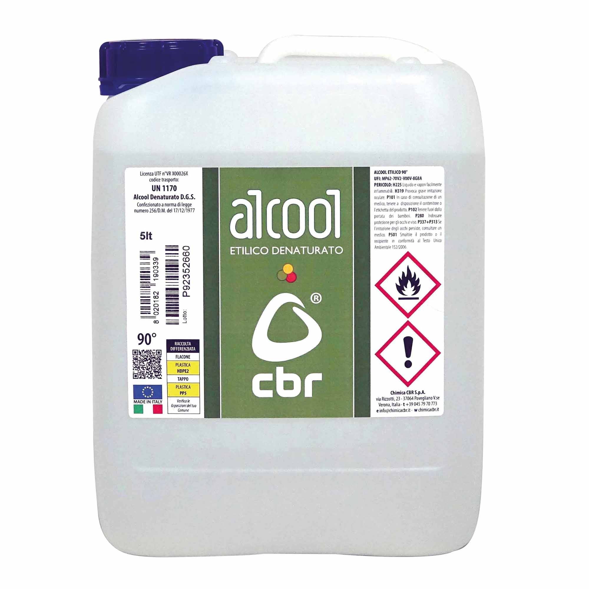 ALCOOL ETILICO DENATURATO 90° 5 l CBR