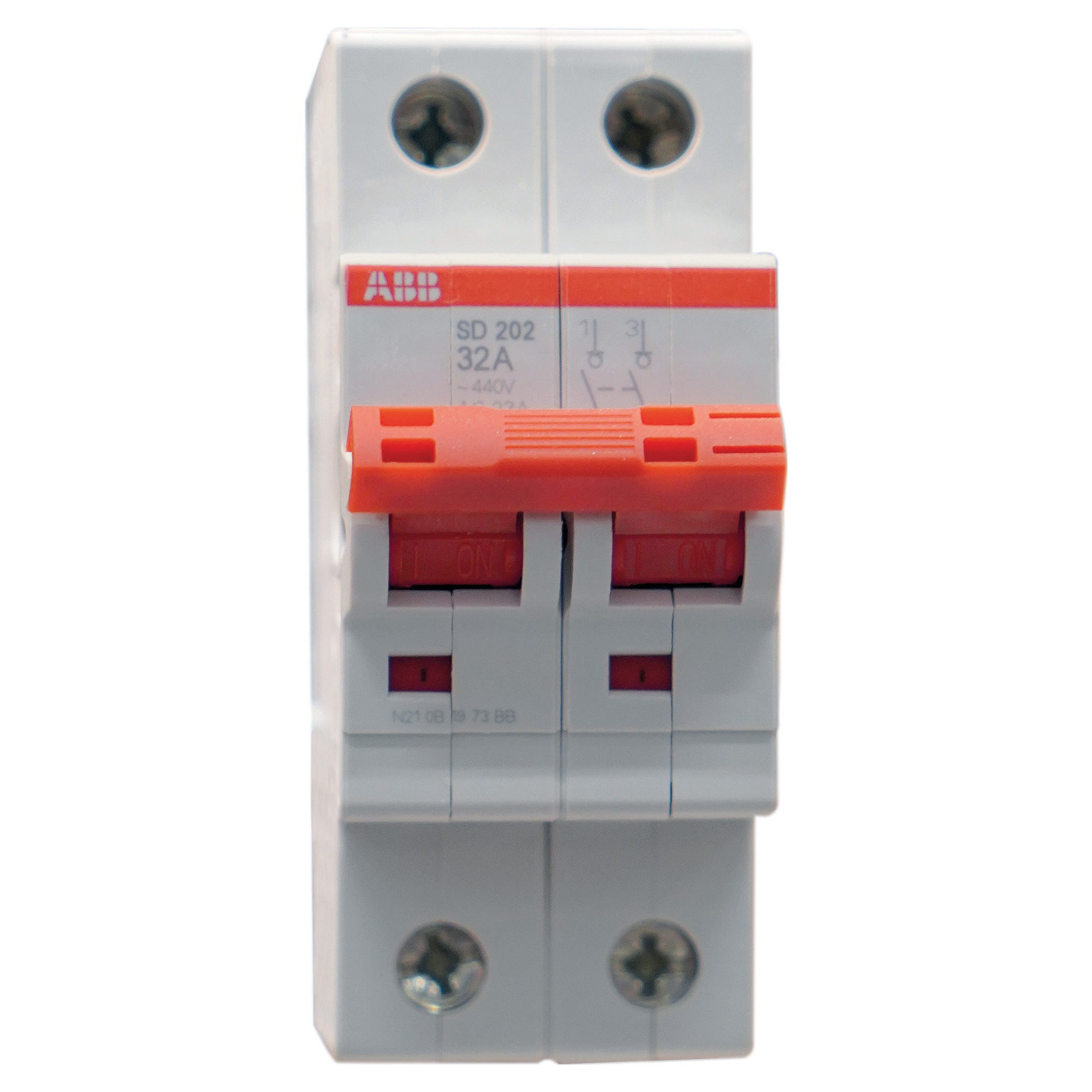 INTERRUTTORE SEZIONATORE ABB SD202/32 2 POLI 32A 440V c.a.