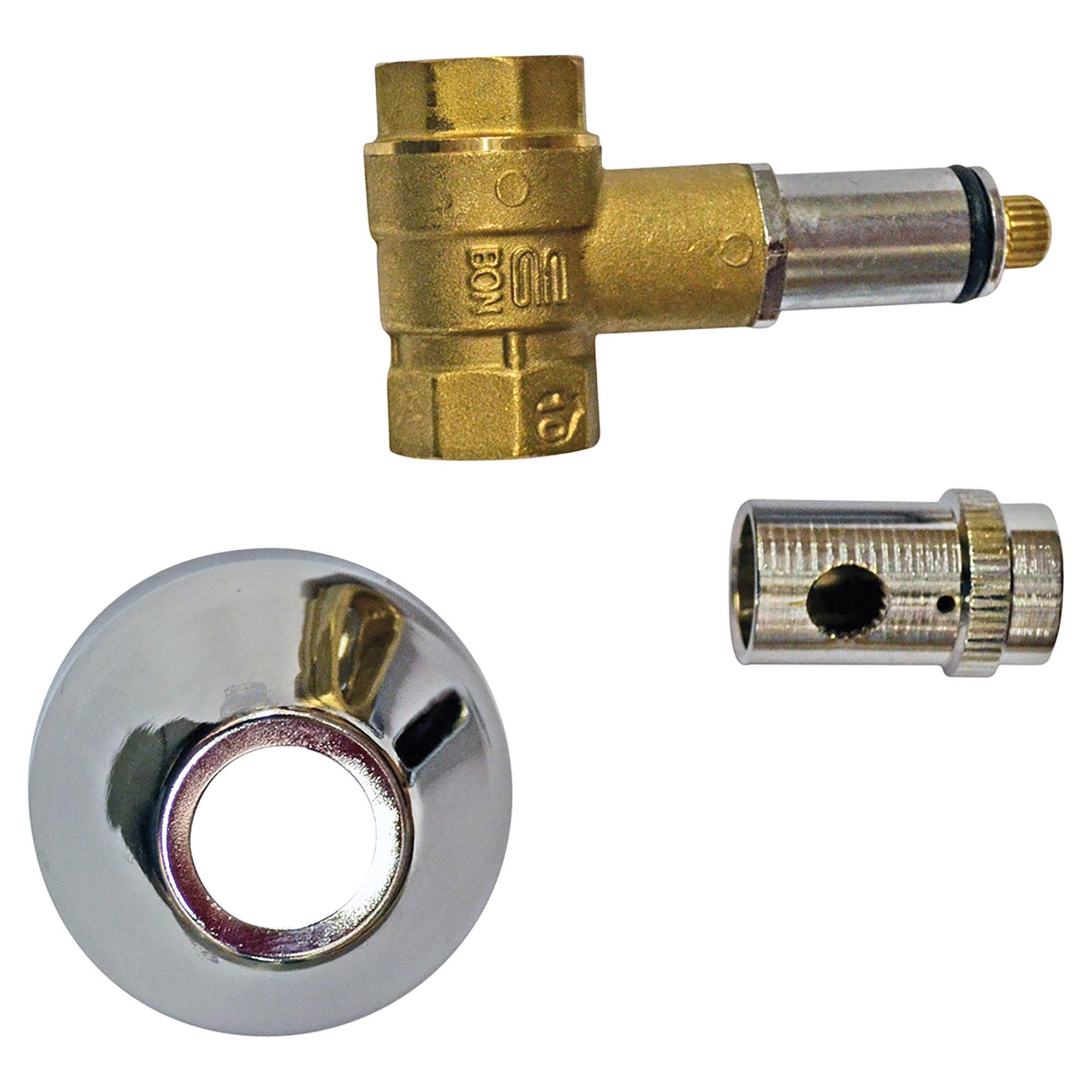 VALVOLA A SFERA PER ACQUA DA INCASSO CON CAPPUCCIO FF3/4" PASSAGGIO TOTALE