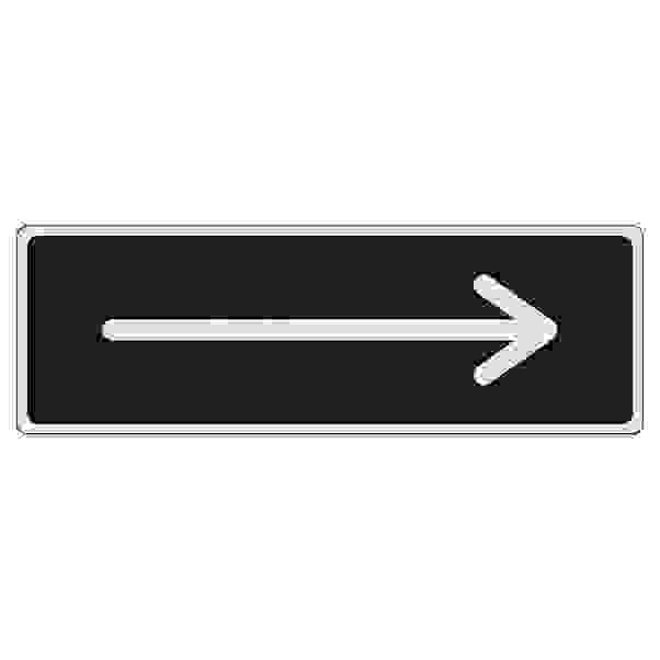 ADESIVO CON SIMBOLO FRECCIA IN PVC 15x5 cm
