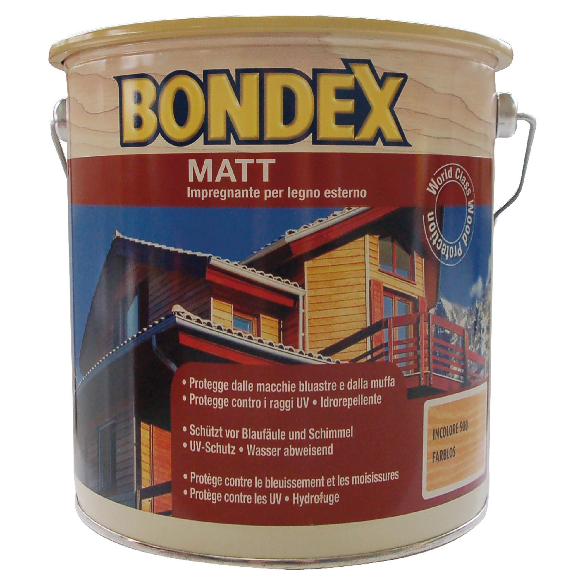 IMPREGNANTE SOLVENTE BONDEX MATT 0,75 l INCOLORE PRONTO ALL'USO 10-16 m² CON 1 l