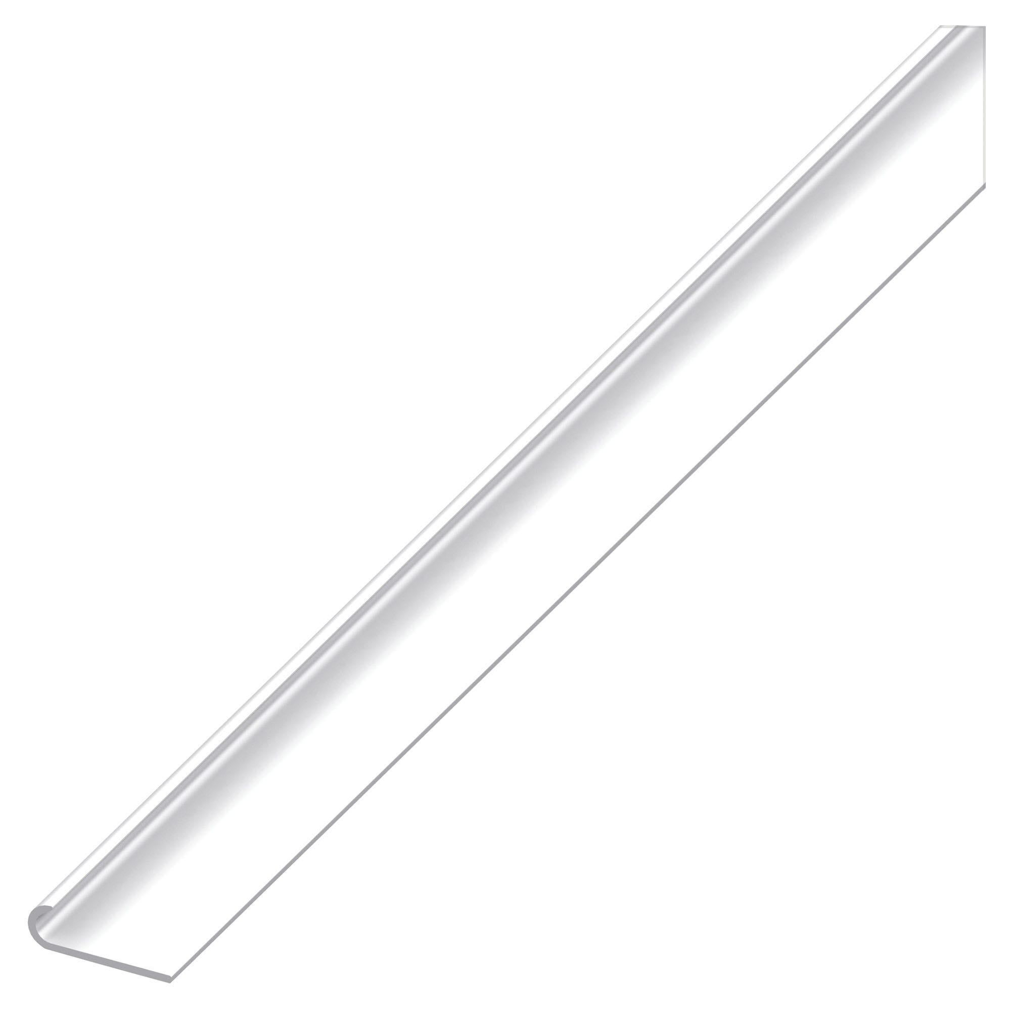 PROFILO DI CHIUSURA PVC 18 mm 1 m STONDATO BIANCO