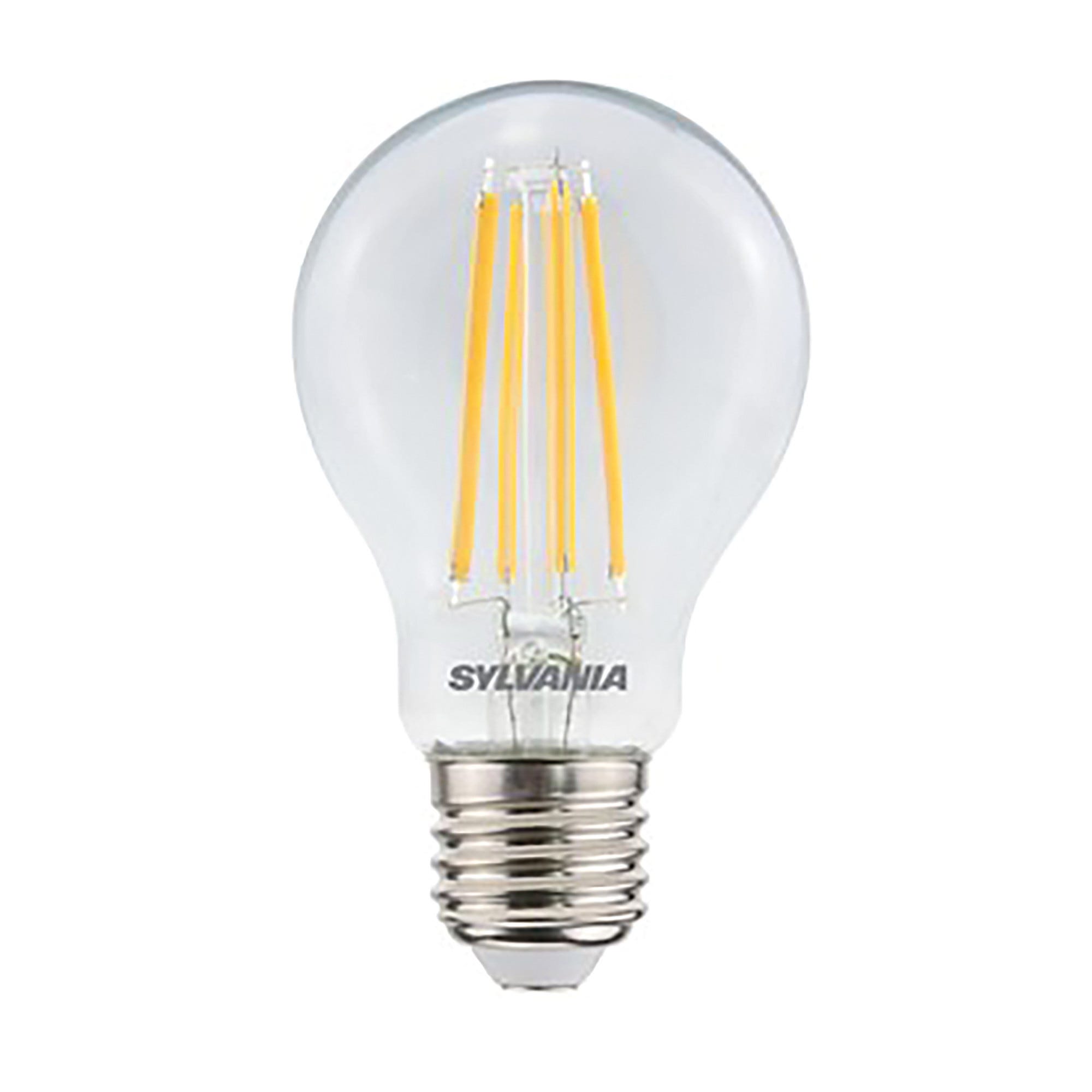 LAMPADINA SYLVANIA LED FILAMENTO GOCCIA E27 8W=75W 1055 lumen 2700K LUCE CALDA Ø60x108 mm