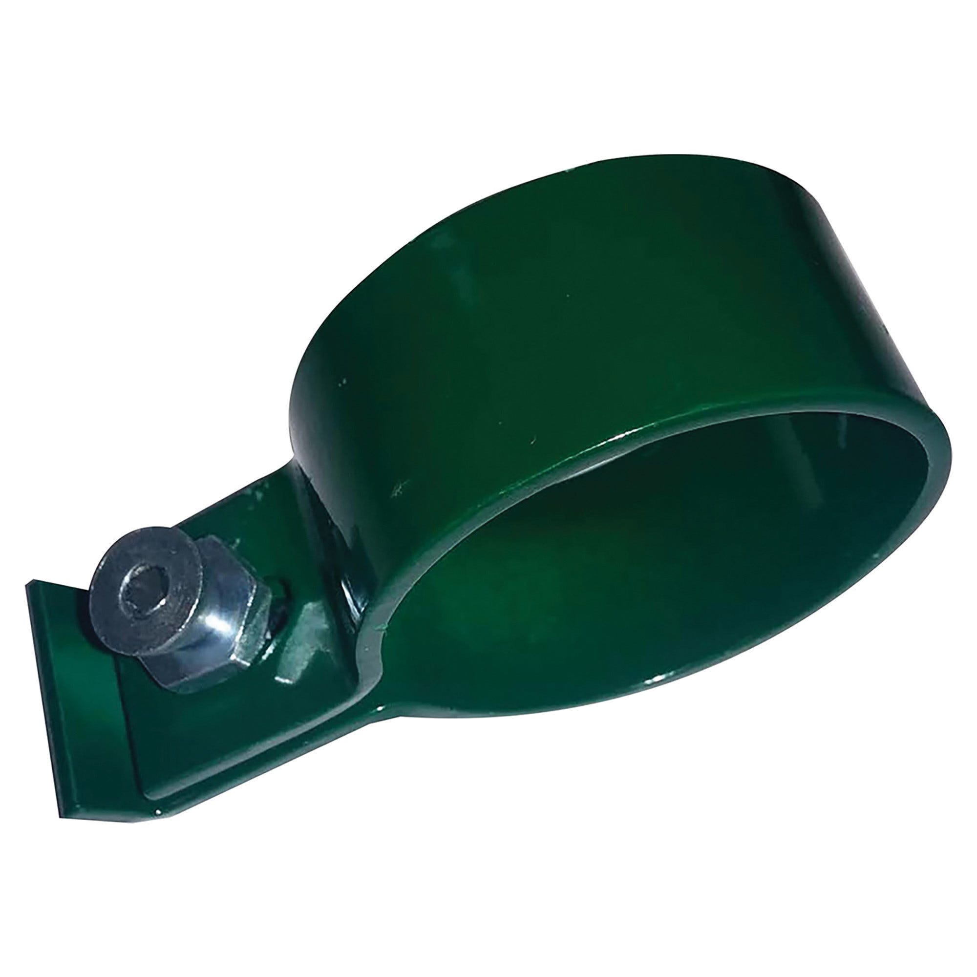 FASCETTA SINGOLA PLASTIFICATA VERDE Ø 48 mm CON VITE ZINCATA
