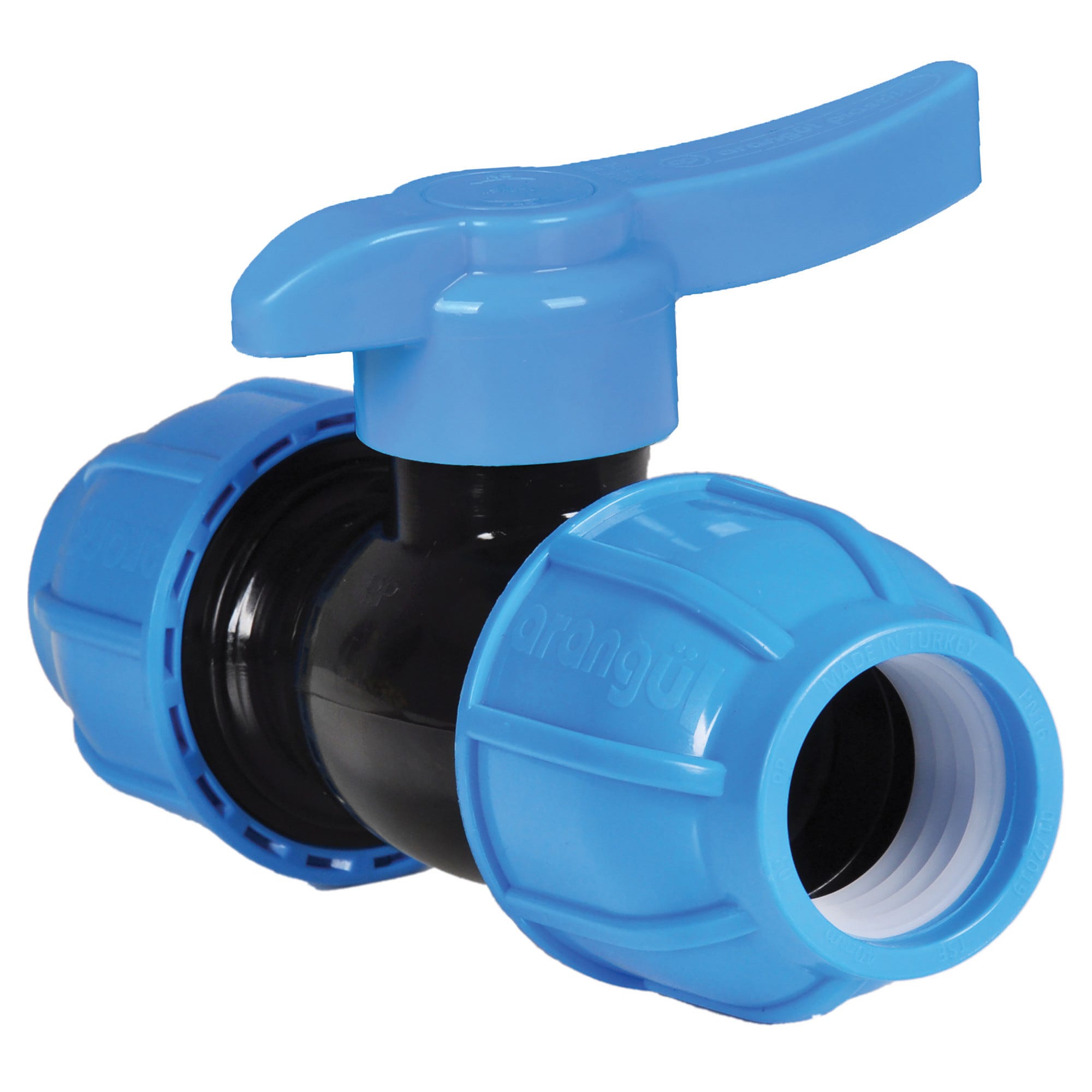 VALVOLA SFERA FIP A COMPRESSIONE Ø 63 mm PER TUBO POLIETILENE