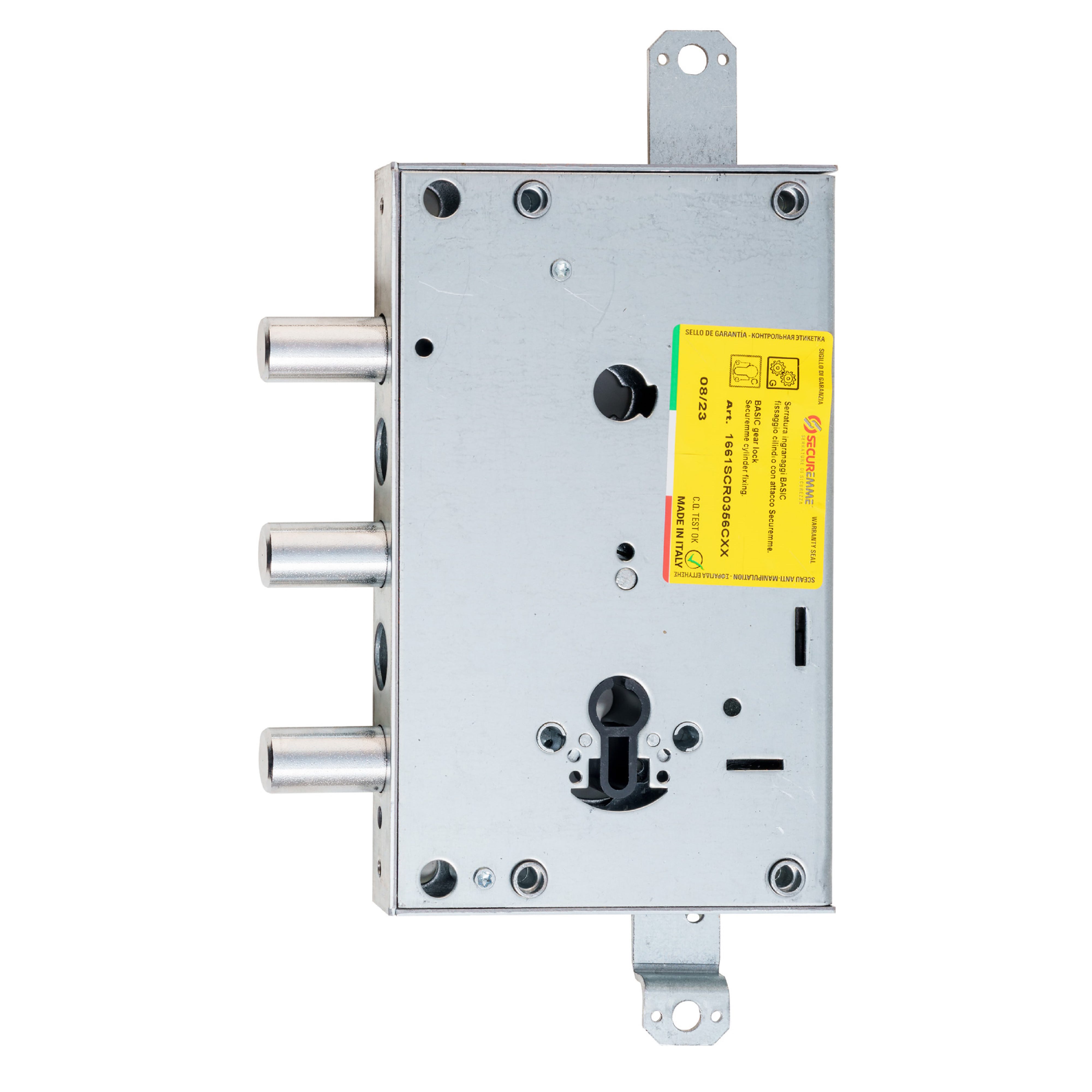 SERRATURA SECUREMME AD APPLICARE CILINDRO 56 mm E64 mm AMBIDESTRA TRIPLICE