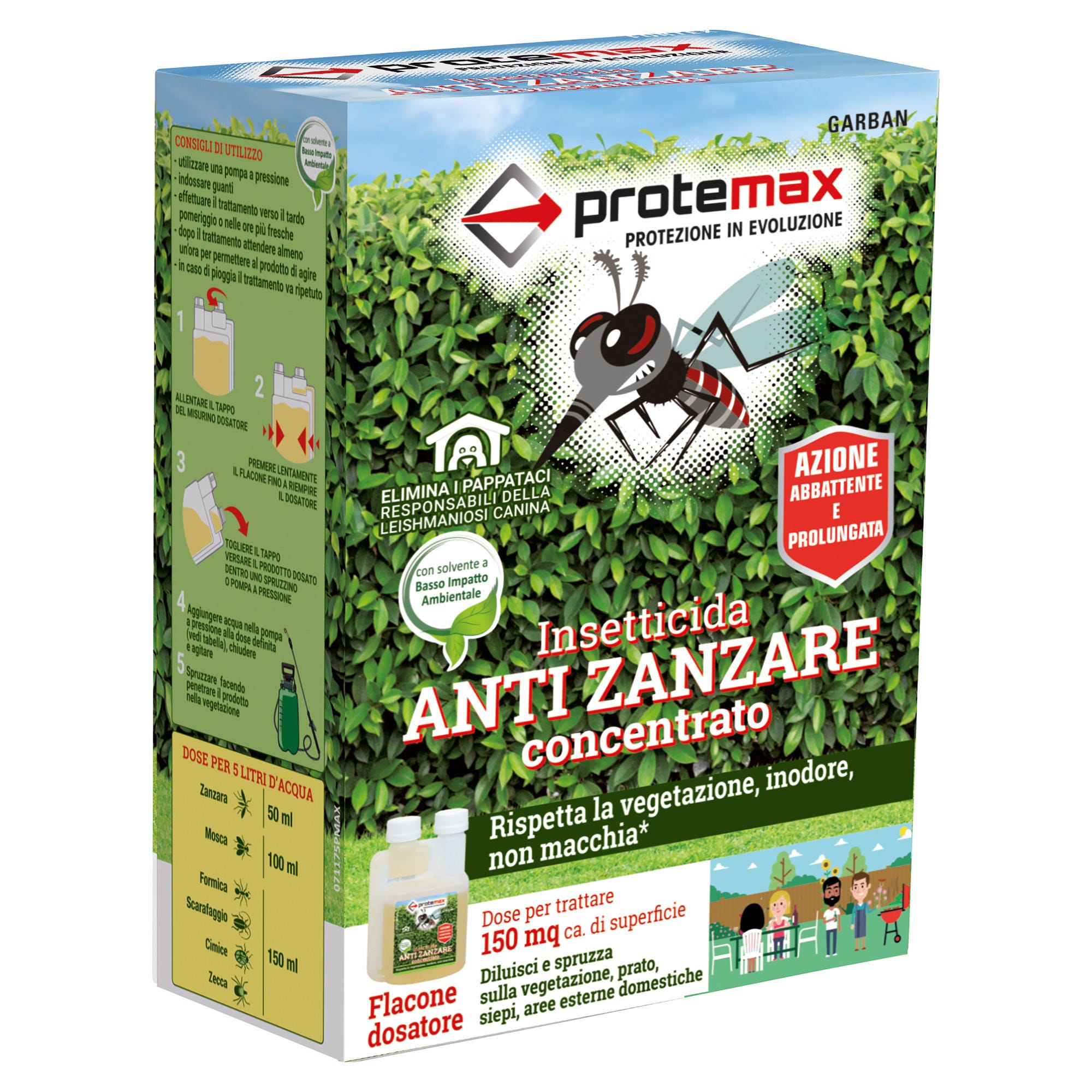 INSETTICIDA CONCENTRATO PER ZANZARE DA DILUIRE IN ACQUA 100 ml ...