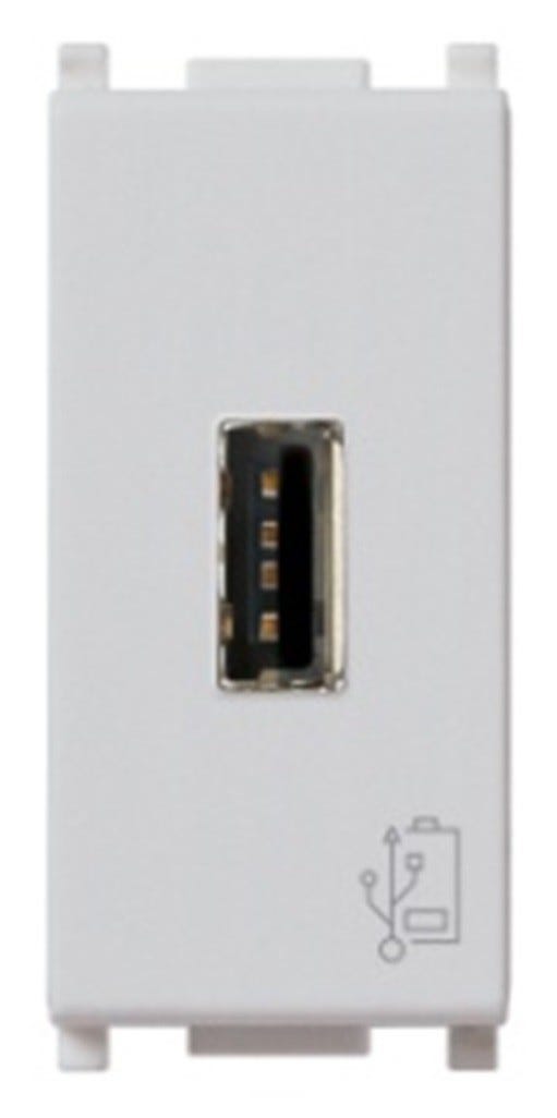 PRESA USB TIPO A 5V 1,5A VIMAR PLANA SILVER