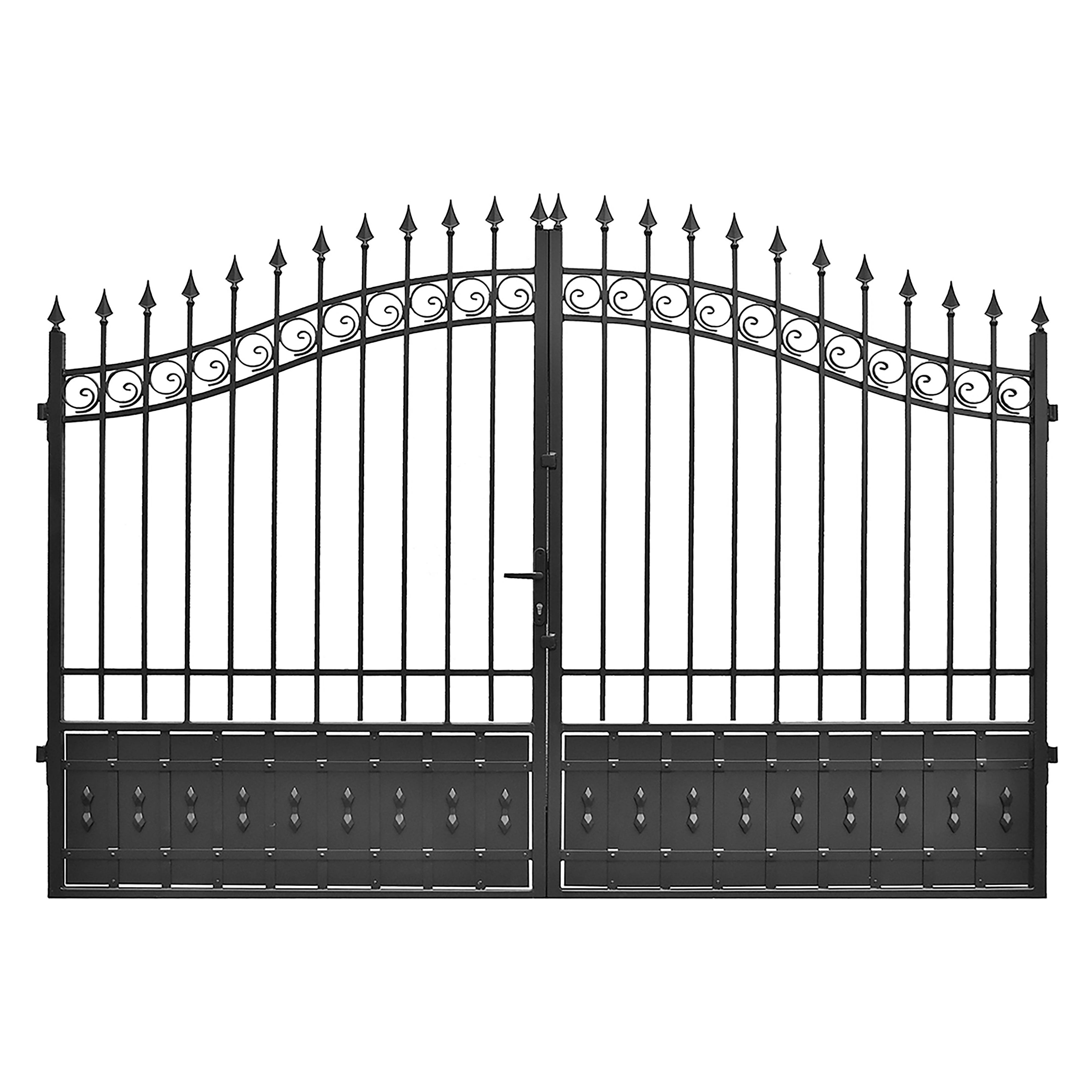 CANCELLO ARTU' 350x210 cm (LxH) ZINCATO VERNICIATO NERO GALVANIZZAZIONE ...