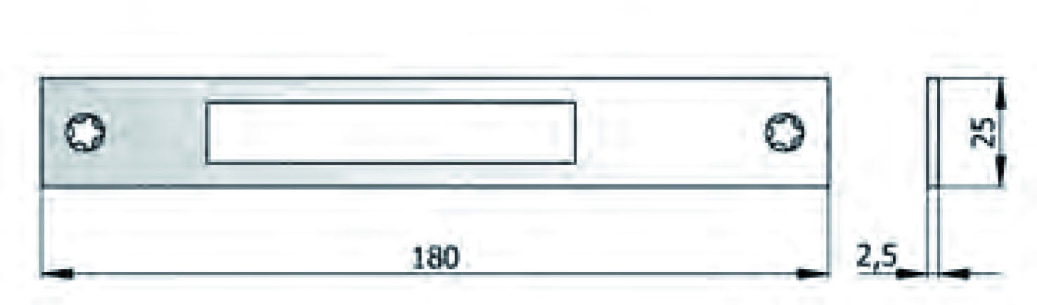 CONTROPIASTRA OMEC PER SERRATURE ACCIAIO INOX