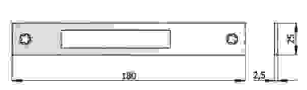 CONTROPIASTRA OMEC PER SERRATURE ACCIAIO INOX