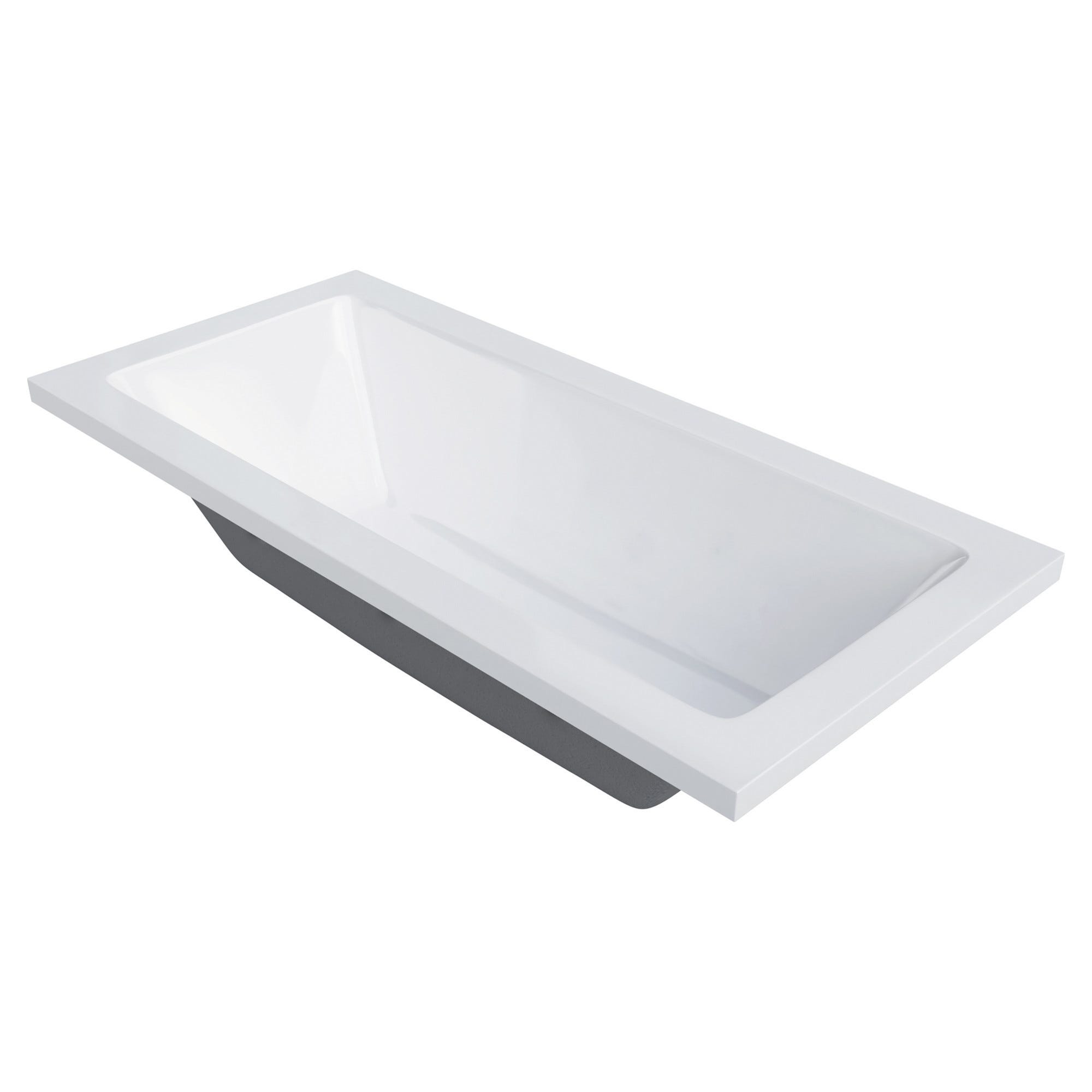 VASCA INCASSO ESSENZA 80x170 IN ACRILICO BIANCO CAPACITA 185 L