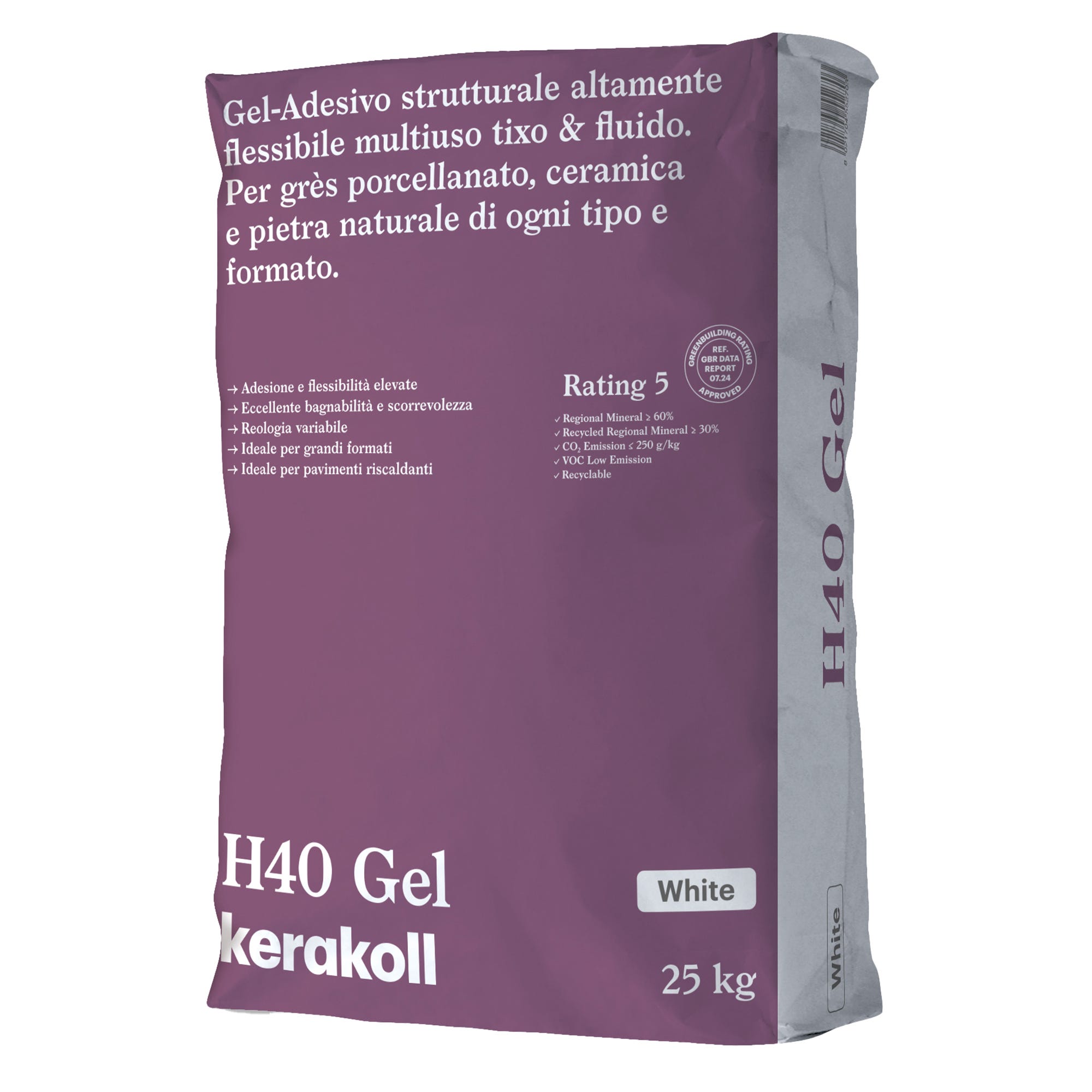 COLLA H40 GEL KERAKOLL 25 KG BIANCA