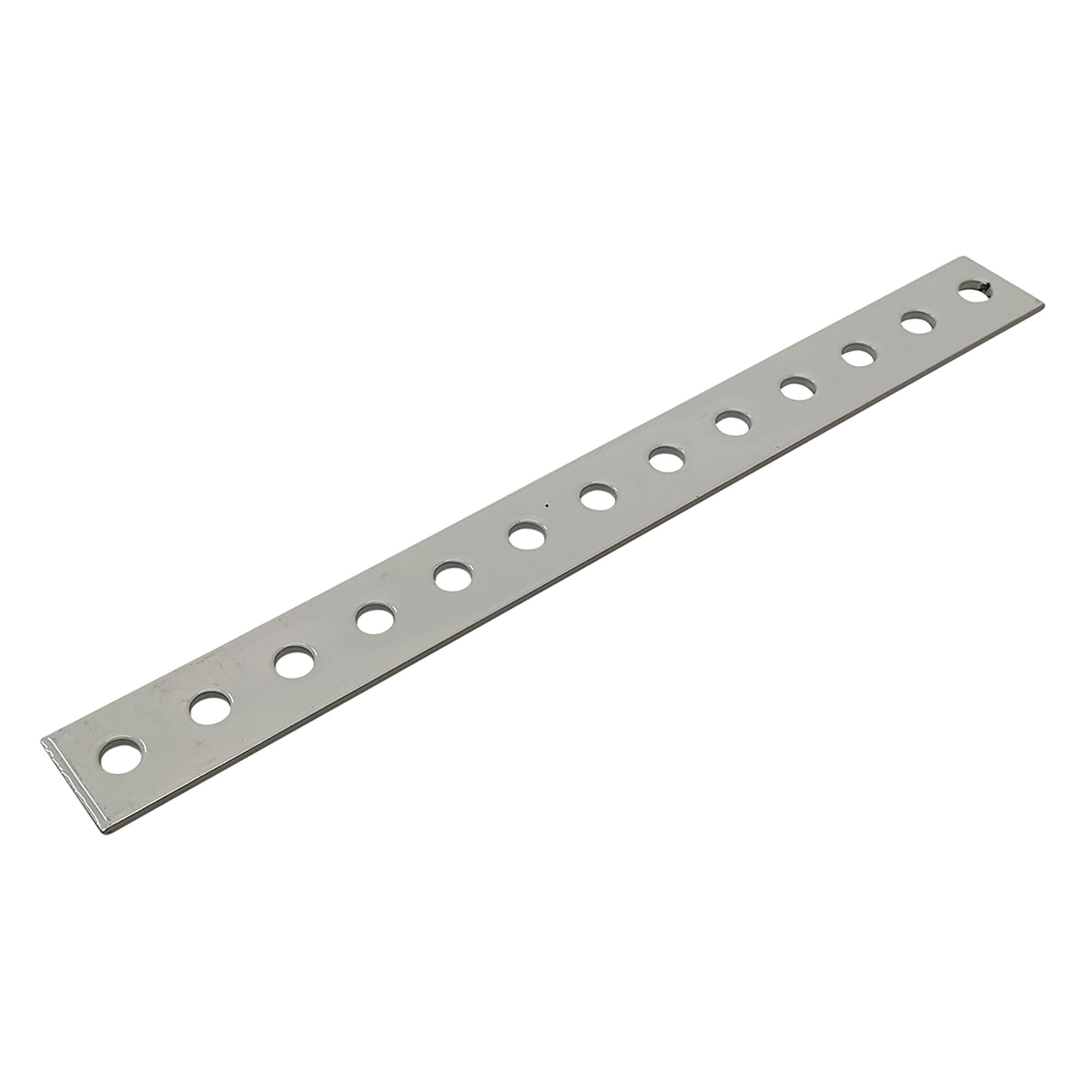 PIASTRA FORATA DRITTA RINFORZATA 200 mm ACCIAIO VERNICIATO BIANCO