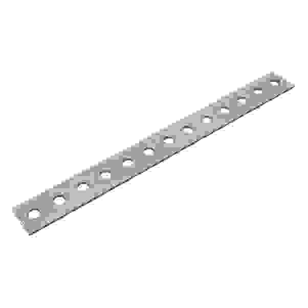 PIASTRA FORATA DRITTA RINFORZATA 200 mm ACCIAIO VERNICIATO BIANCO