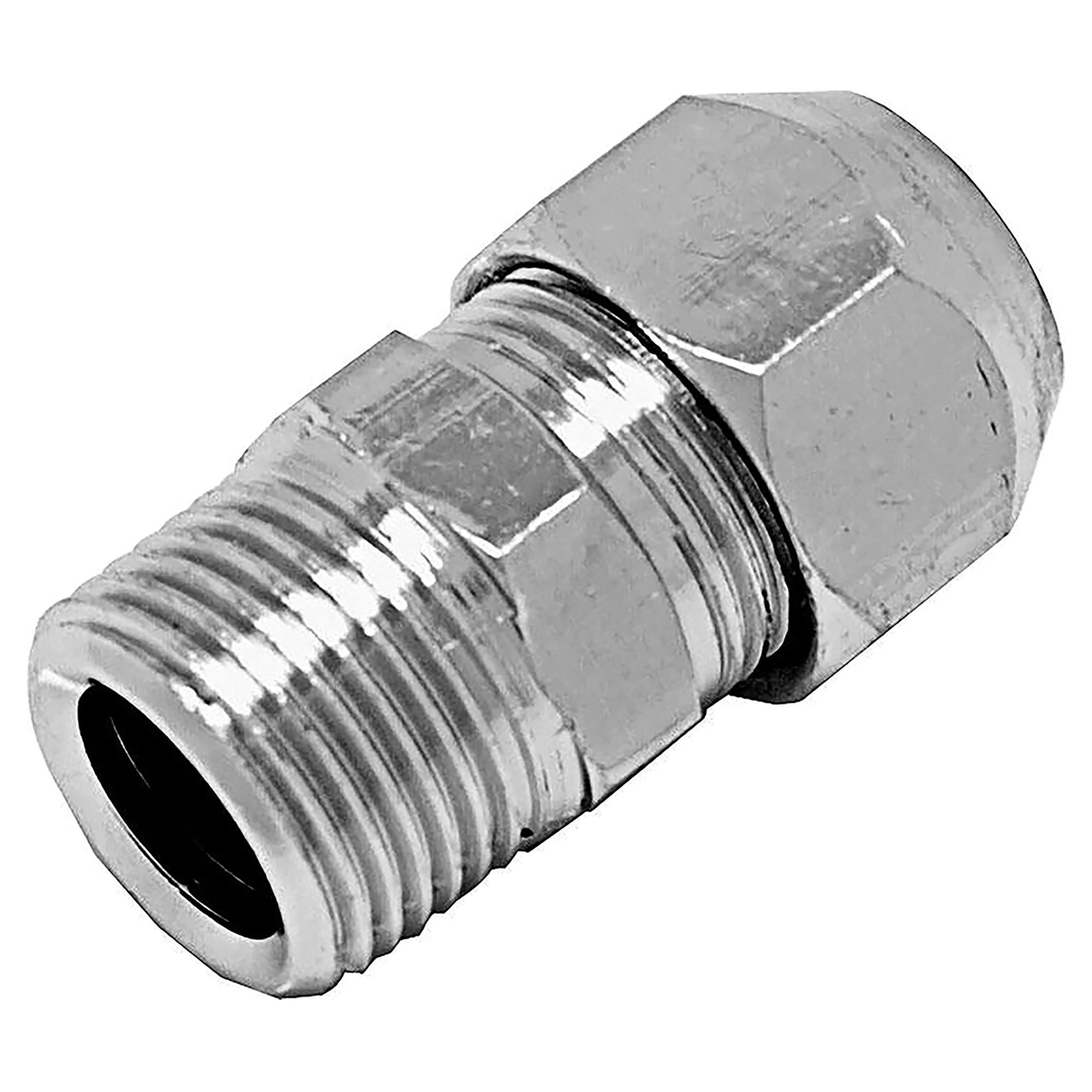 RACCORDO BICONO OTTONE CROMATO DRITTO F 1/2'' x Ø 12 mm | Tecnomat