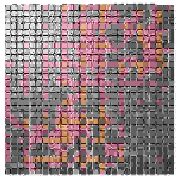 MOSAICO INTERNO RONDA BROWN 30,4x30,4x0,4 cm D-BOND / ALLUMINIO