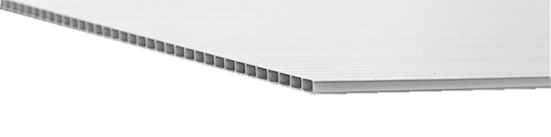 LASTRA POLIPROPILENE BILAMINATO 100x200 cm SPESSORE 10,8 mm COLORE BIANCO