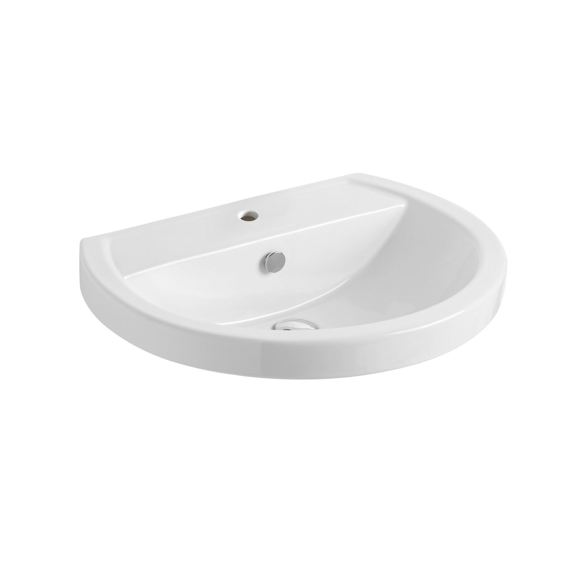 LAVABO A COLONNA E SOSPESO AXA SERIE PRIME SHORT IN CERAMICA BIANCA 62 ...
