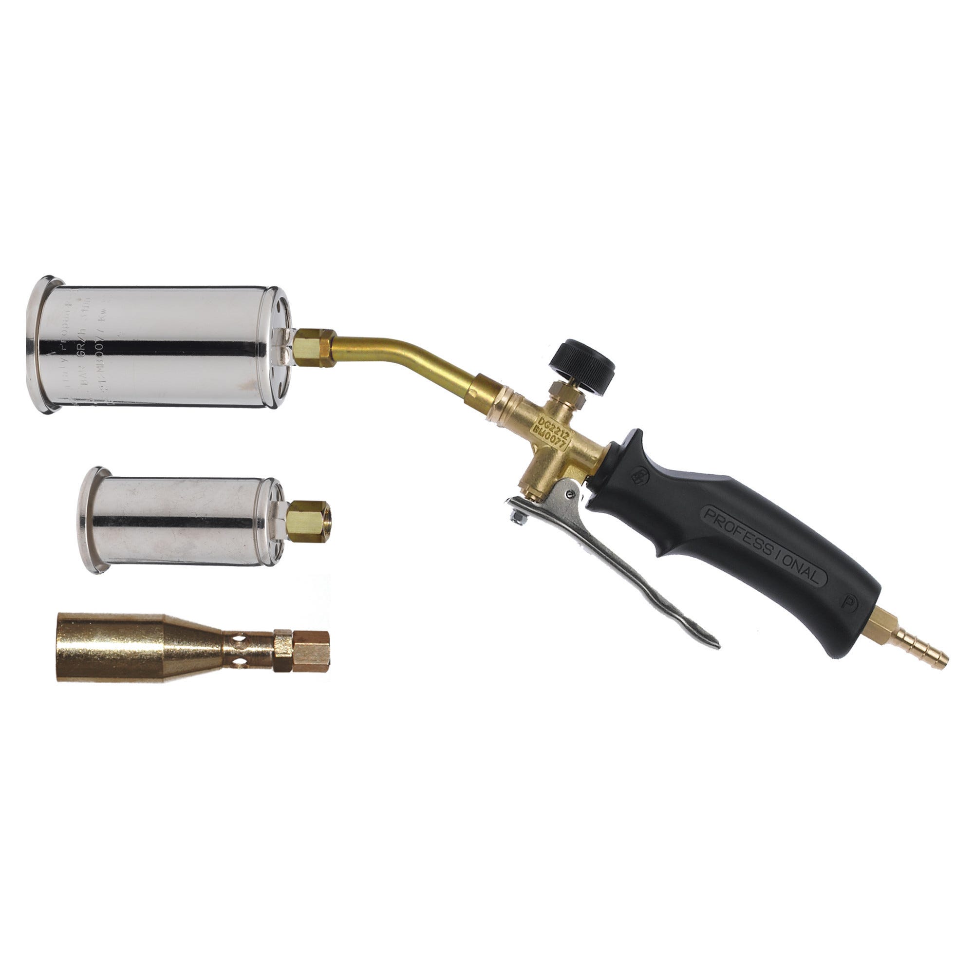 CANNELLO 400 mm IDEALGAS CON 3 BRUCIATORI Ø 25 - 35 - 50 mm