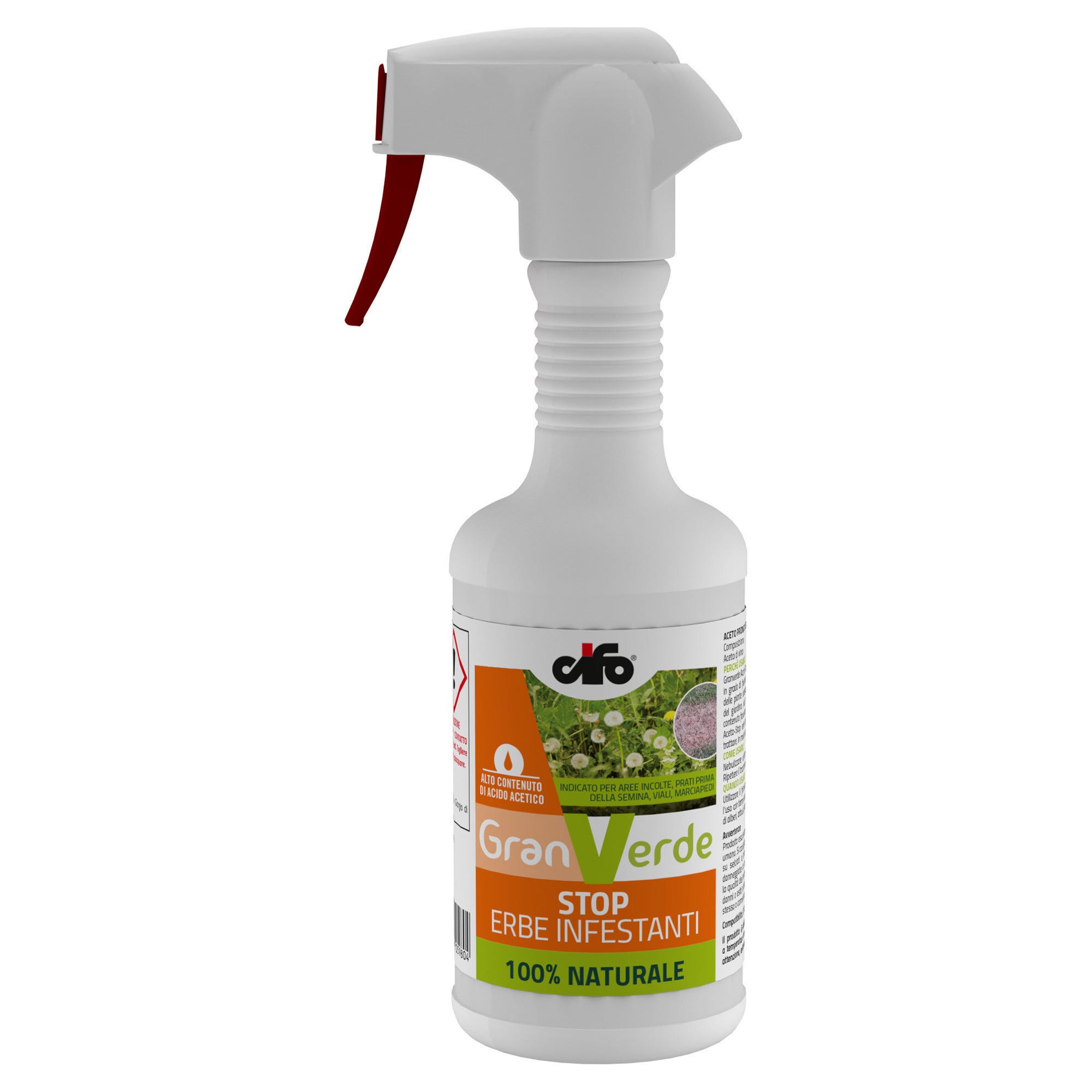 ERBICIDA ACETO LIQUIDO PRONTO ALL'USO GRANVERDE CIFO 500 ml