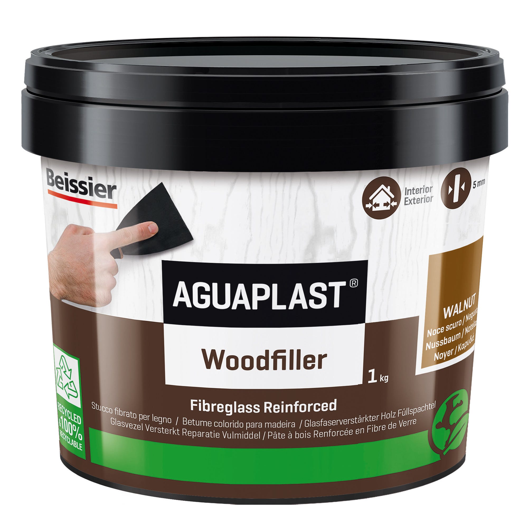 STUCCO PER LEGNO WOODLITE AGUAPLAST NOCE SCURO 1 kg SPESSORI FINO A ...