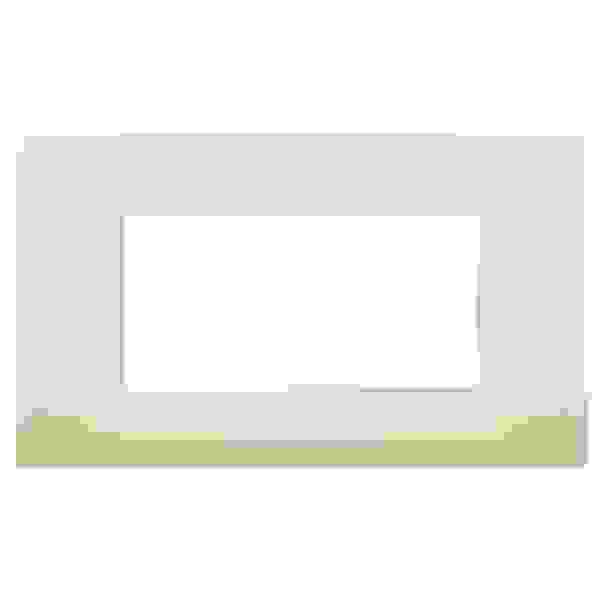 PLACCA METIS 4 MODULI IN TECNOPOLIMERO COLORE AVORIO