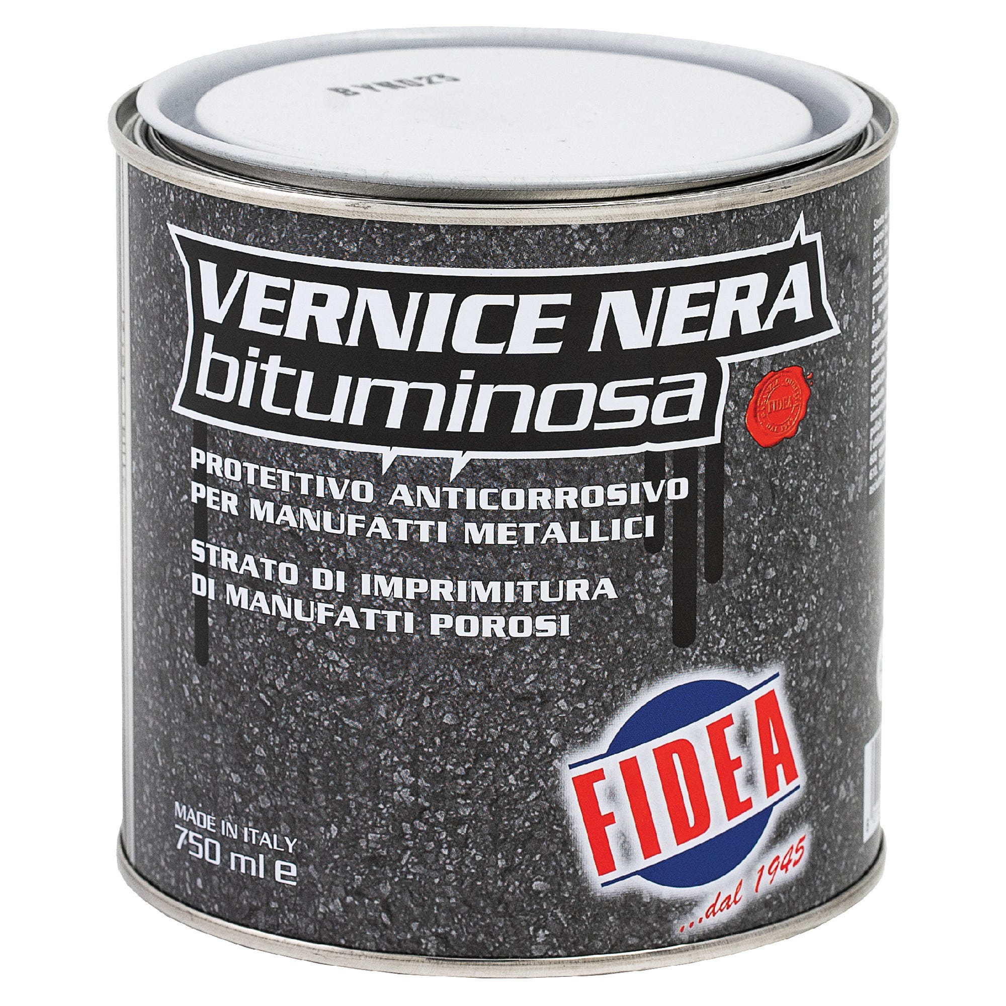 VERNICE NERA BITUMINOSA FIDEA 750 ml PROTETTIVO ANTICORROSIVO PER ...