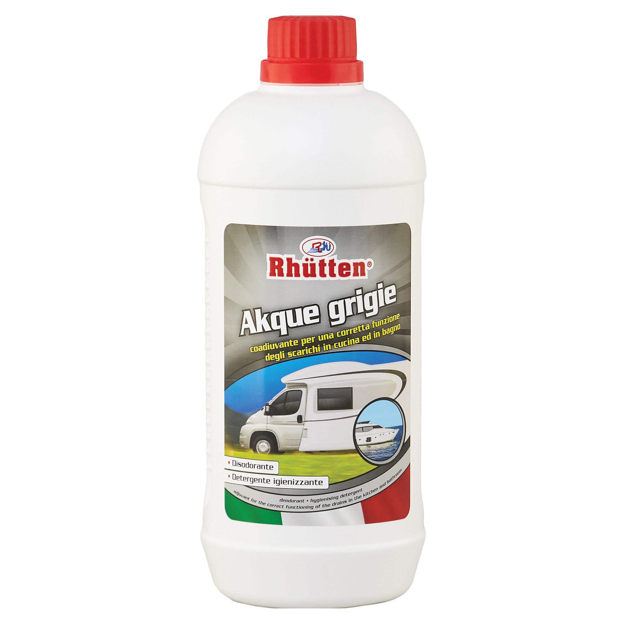 LIQUIDO TRATTAMENTO ACQUE GRIGIE 1 l AKQUE GRIGIE RHUTTEN NAUTICA E CAMPER