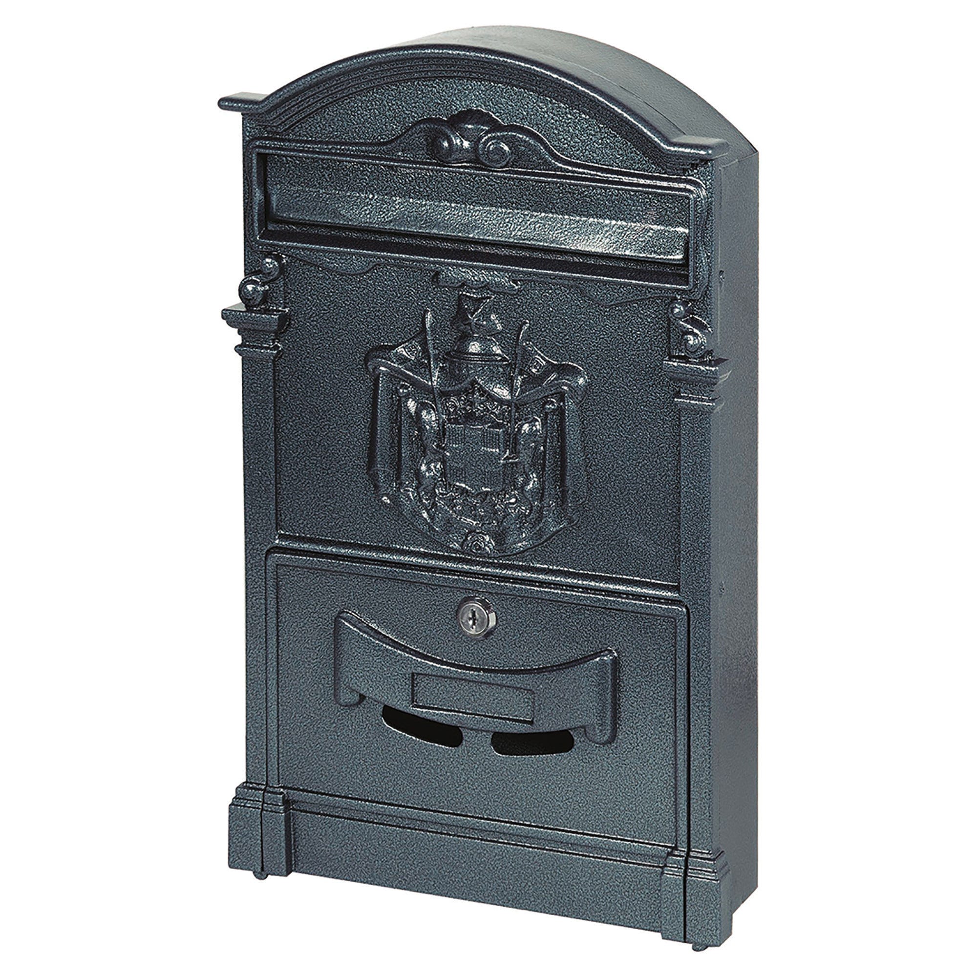 CASSETTA POSTALE PER ESTERNO ALUBOX REGIE ALLUMINIO GHISA 26,5x41x8,3 ...