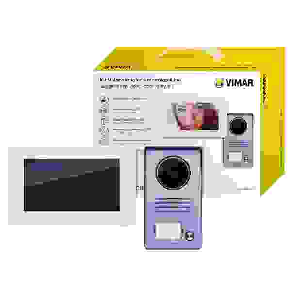KIT VIDEOCITOFONICO VIMAR LCD 7" 2 FILI A COLORI CON ALIMENTATORE