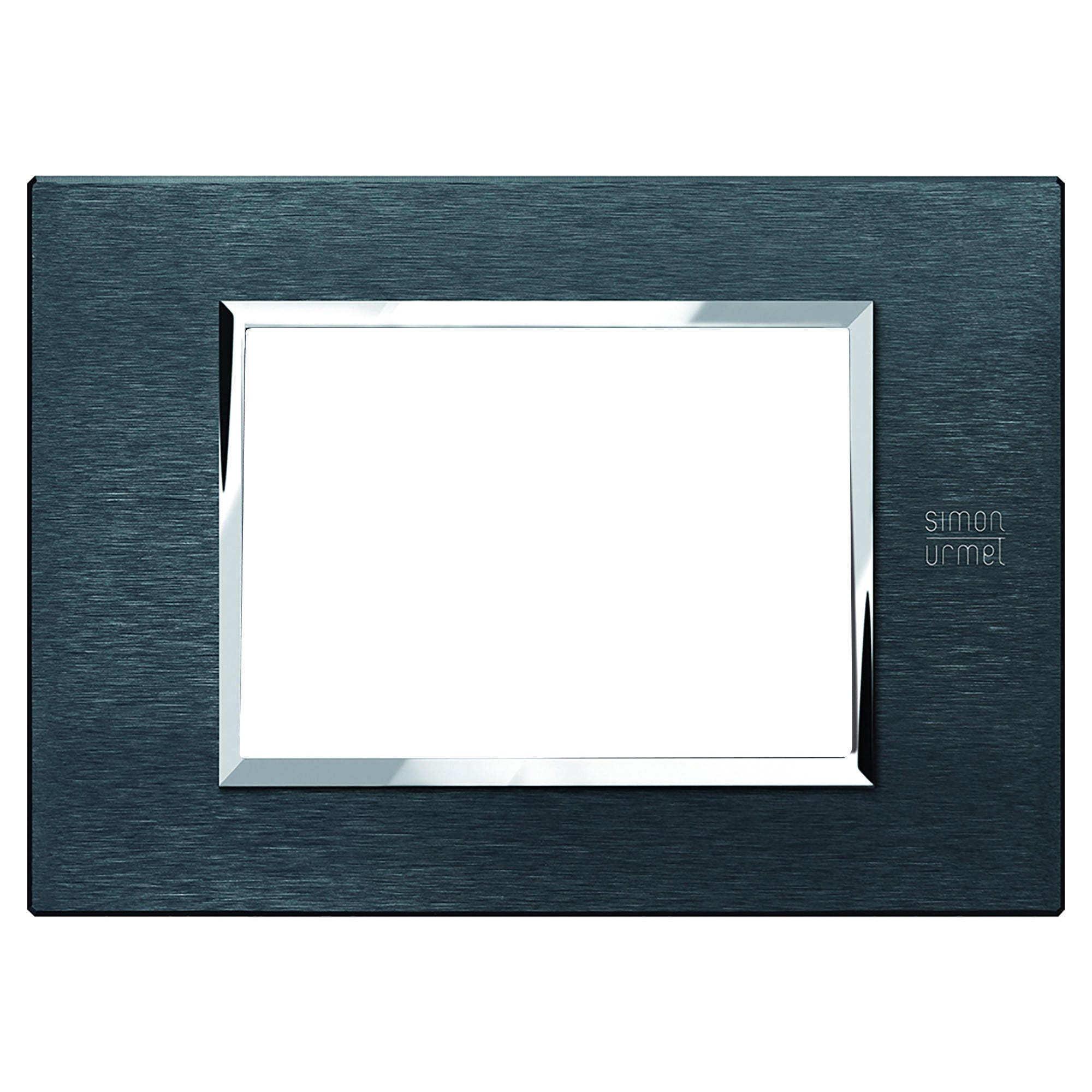 PLACCA 3 MODULI ALLUMINIO KARBON NEA EXPI'