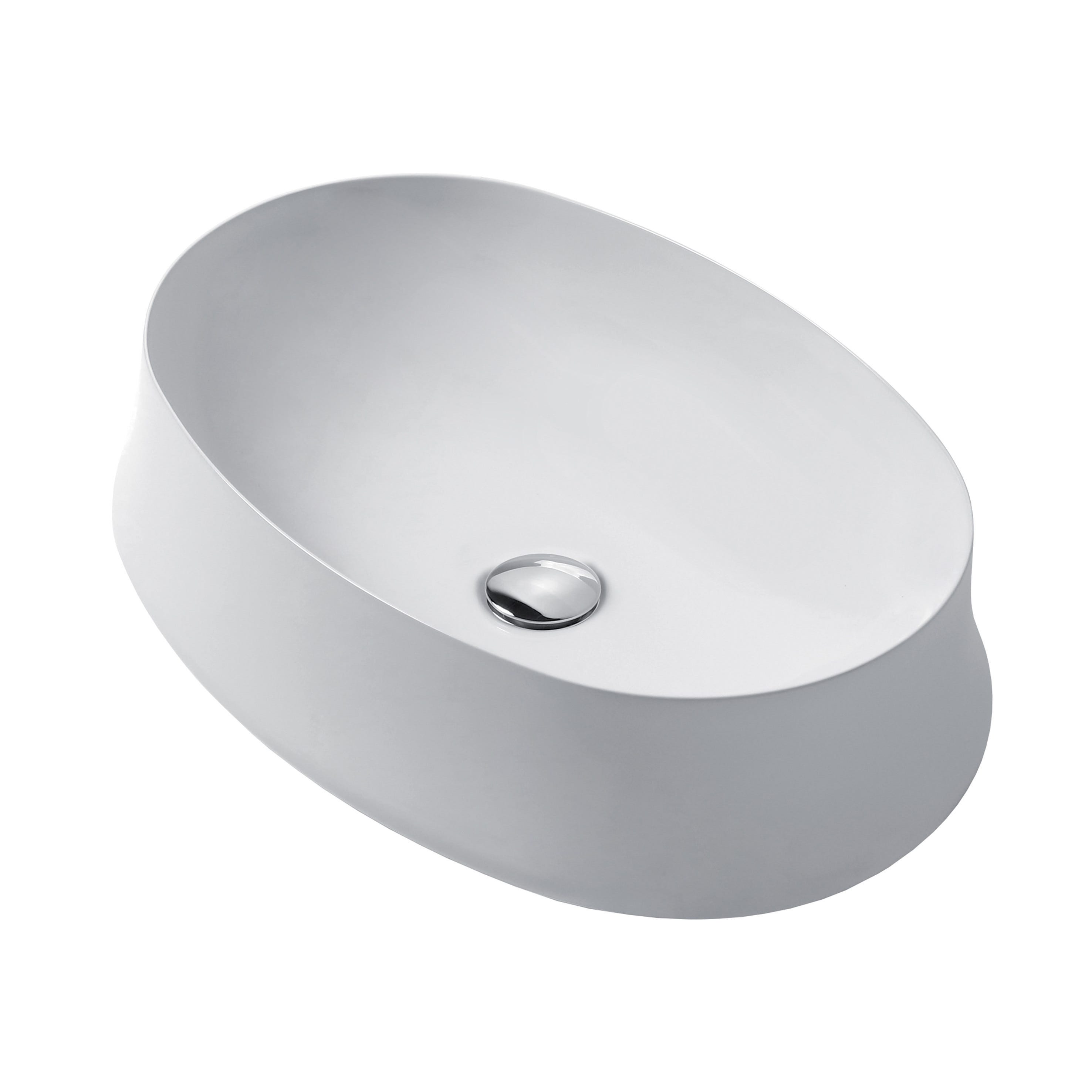 LAVABO D'APPOGGIO SIMAS SHARP04 CERAMICA BIANCO MATT OVALE 60x16x42 cm ...