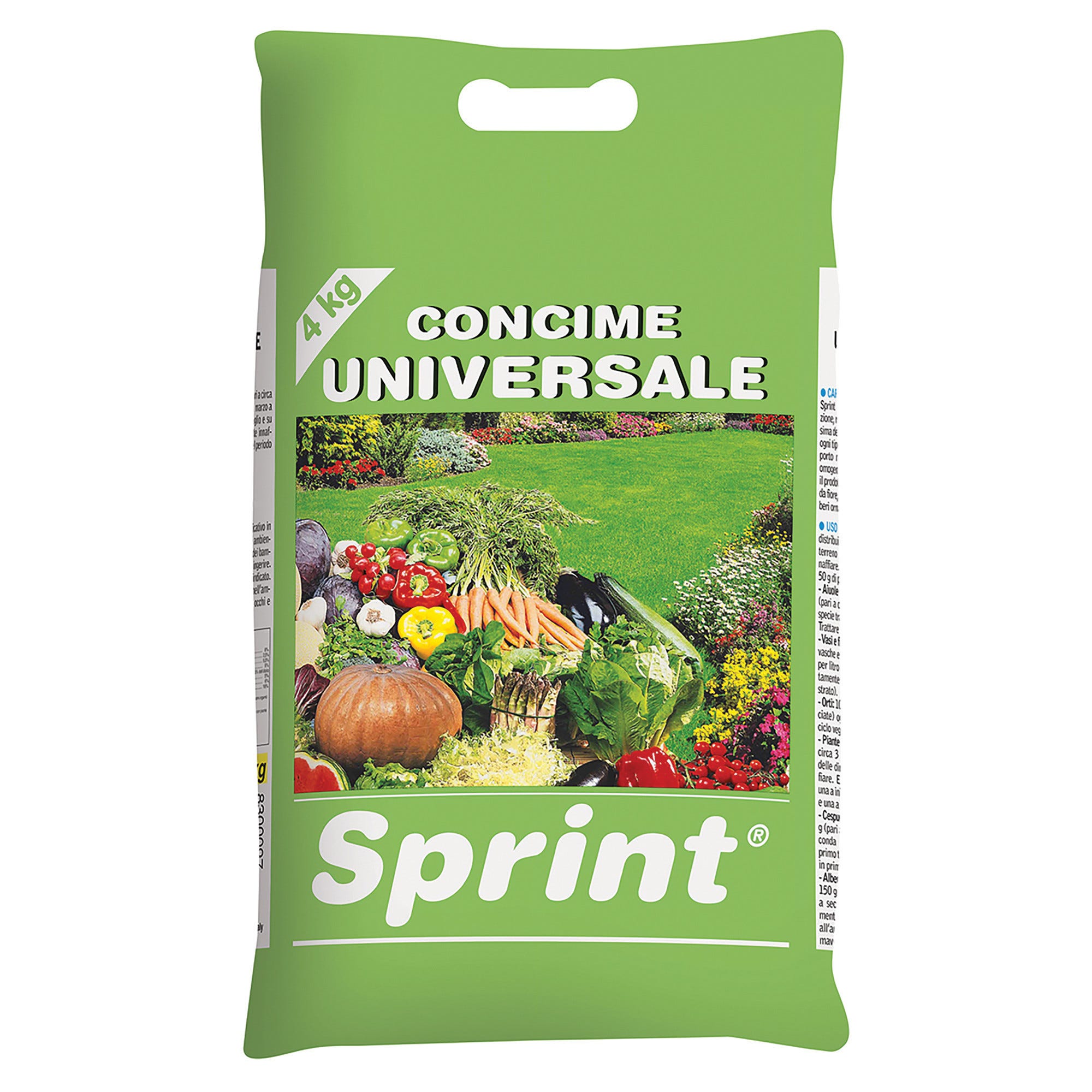 CONCIME UNIVERSALE PELLETTATO SPRINT PRONTO EFFETTO NPK 8.5.6 4 kg ...