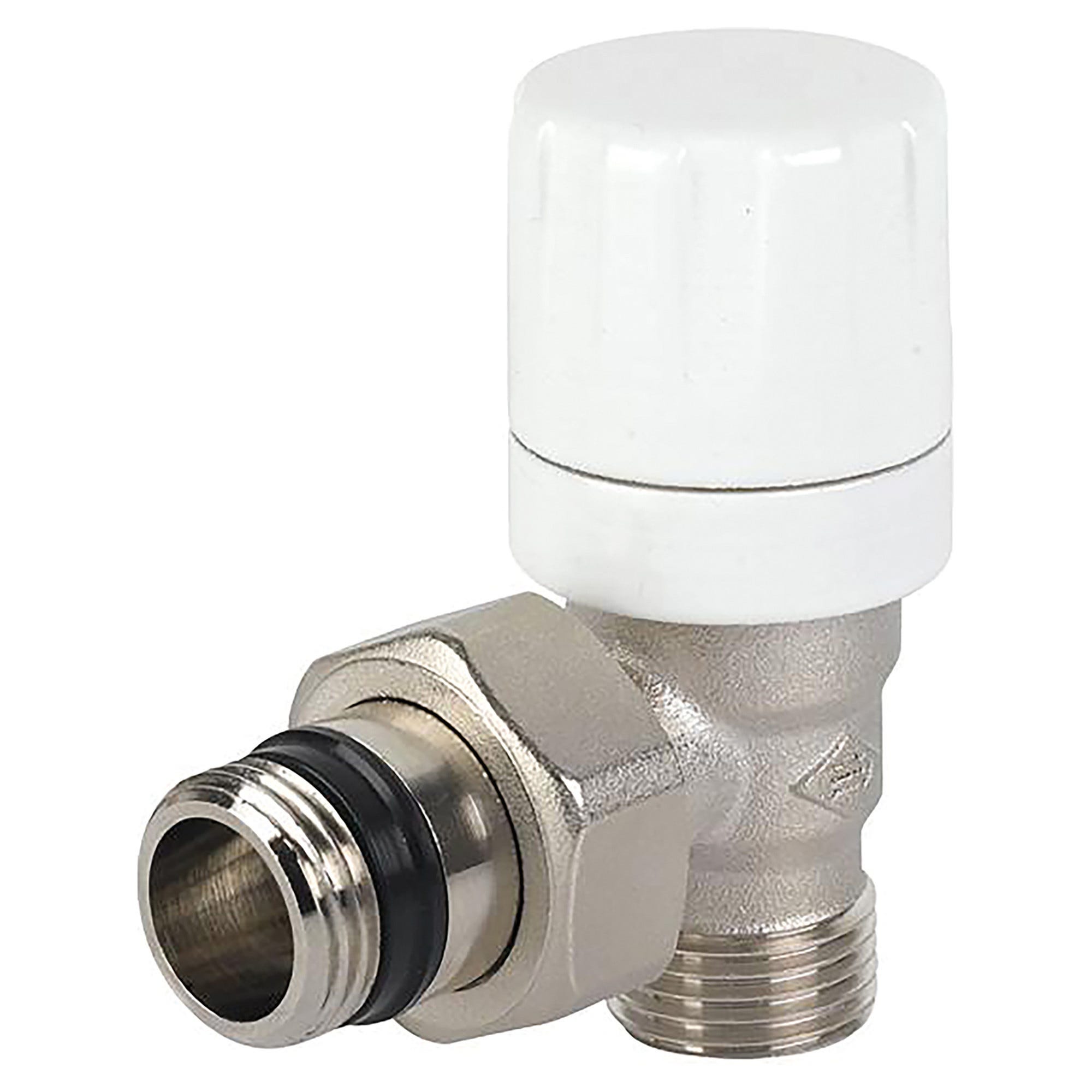 VALVOLA TERMOSTATICA A SQUADRA THERMO POLETTI 1/2'' NICHELATO ATTACCO ...