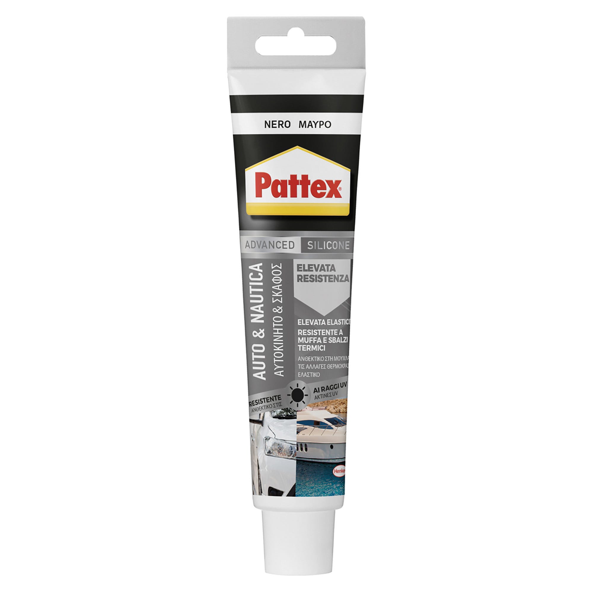 SILICONE AUTO E NAUTICA PATTEX 50 ml NERO
