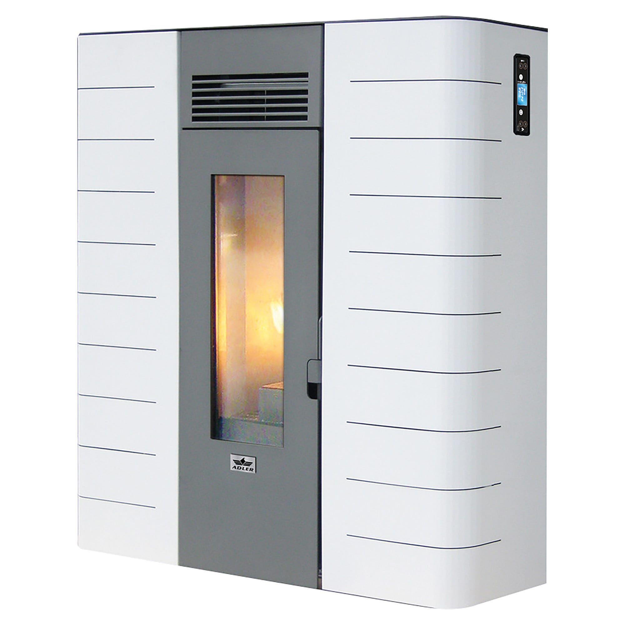 STUFA A PELLET ADLER IRIS 12 CANALIZZATA BIANCA