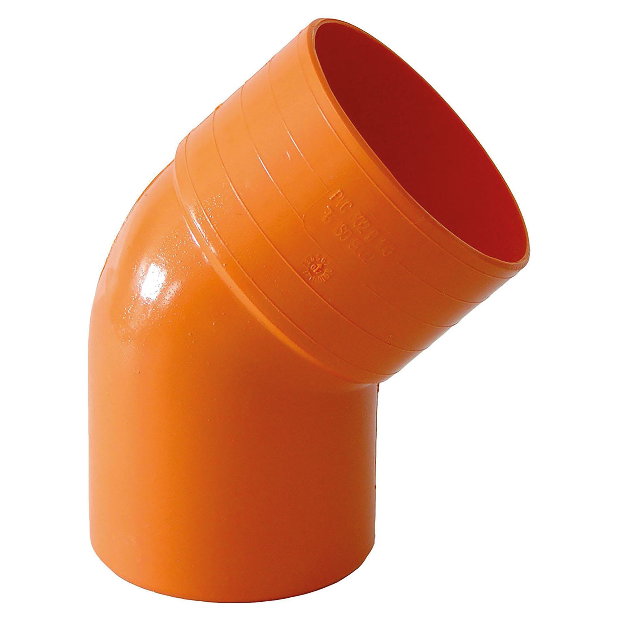 CURVA 45° Ø 125 mm PVC ARANCIO